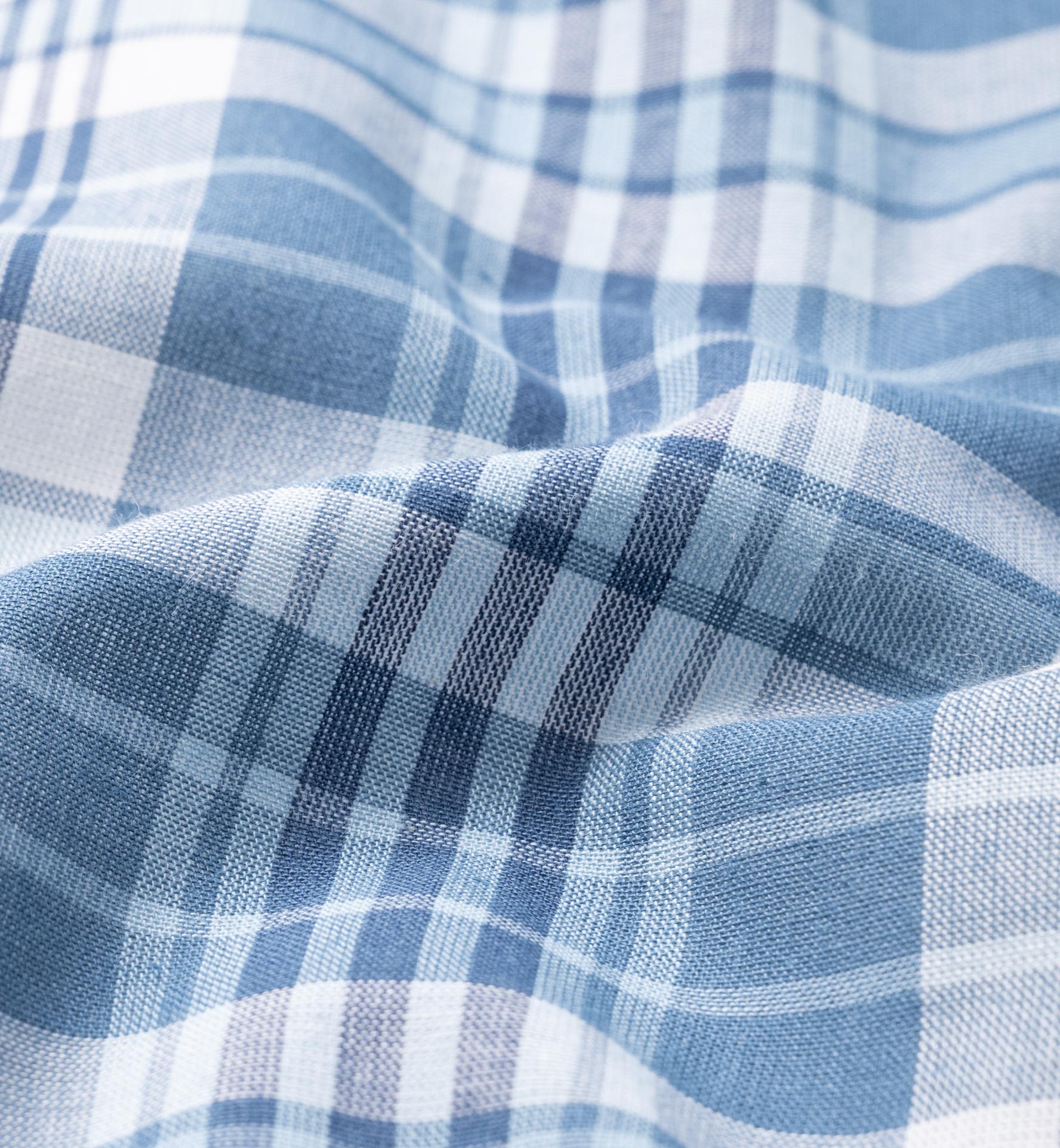 Teal Blue and White Indian Madras Shirts by Proper Cloth