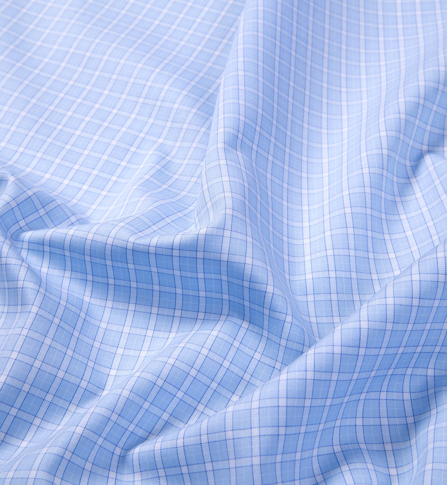 Bedford Light Blue Check Shirts by Proper Cloth