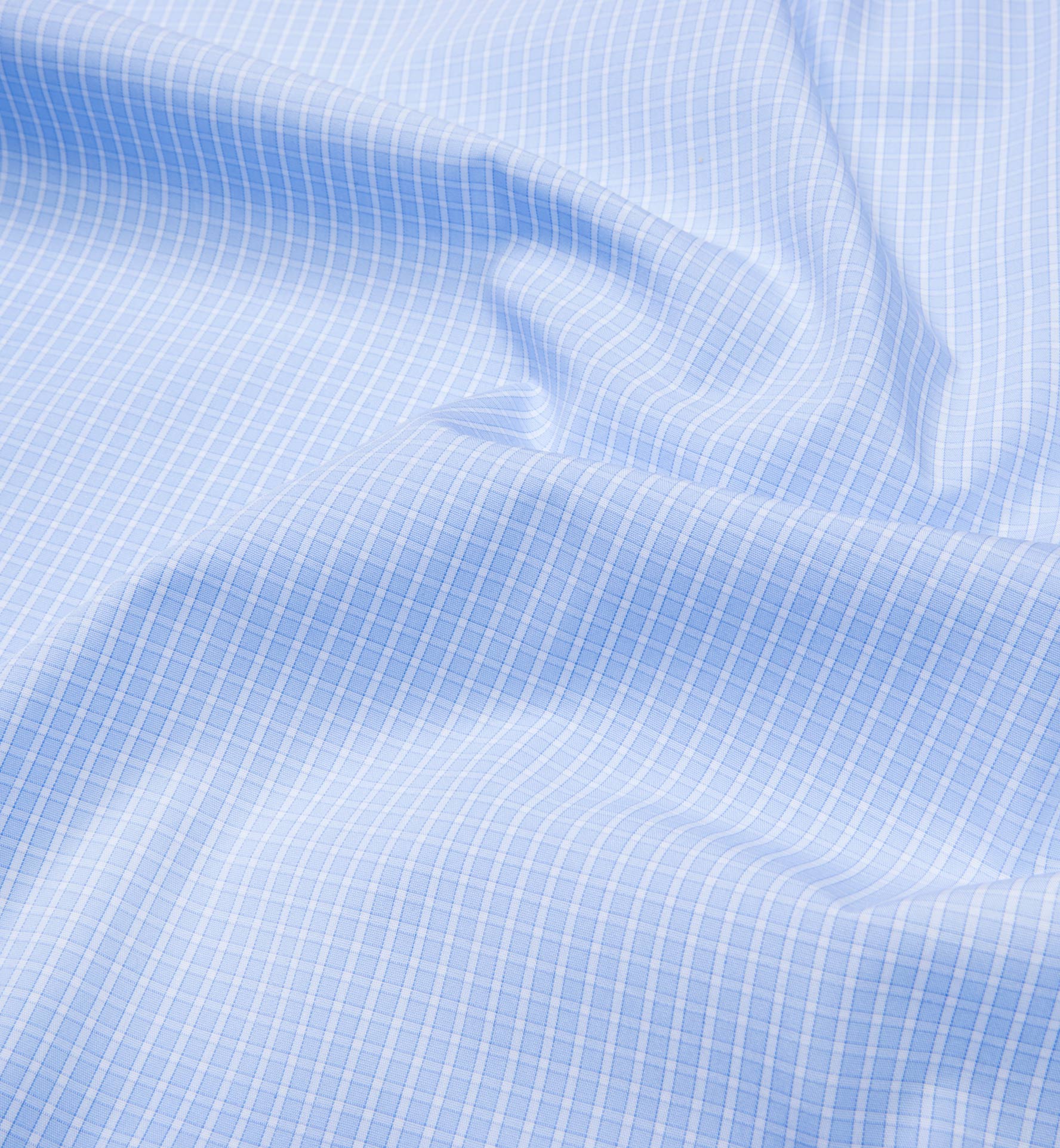 Waverly Light Blue Small Check Shirts by Proper Cloth