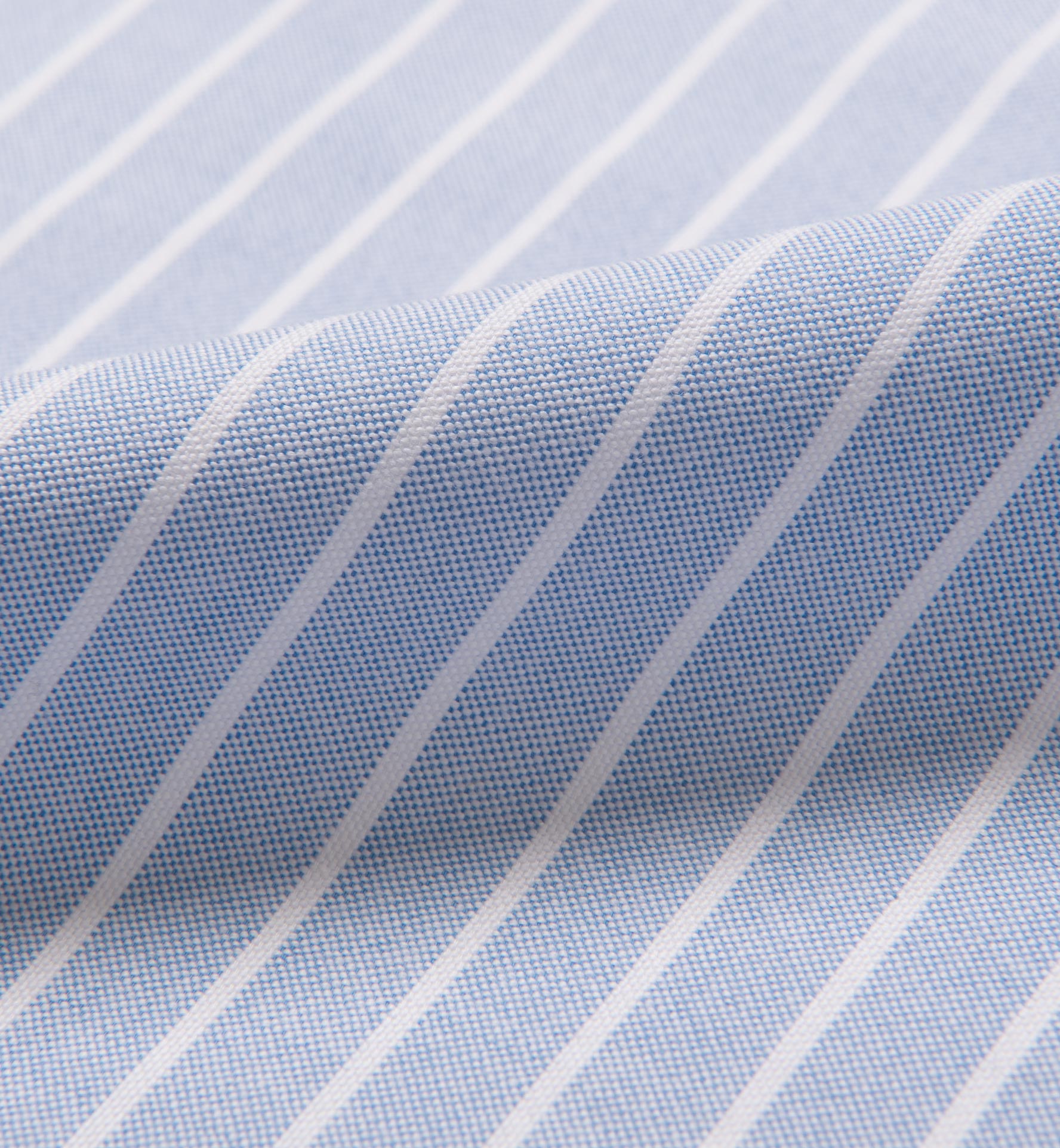 Light Blue Wide Stripe Oxford Cloth Shirts by Proper Cloth