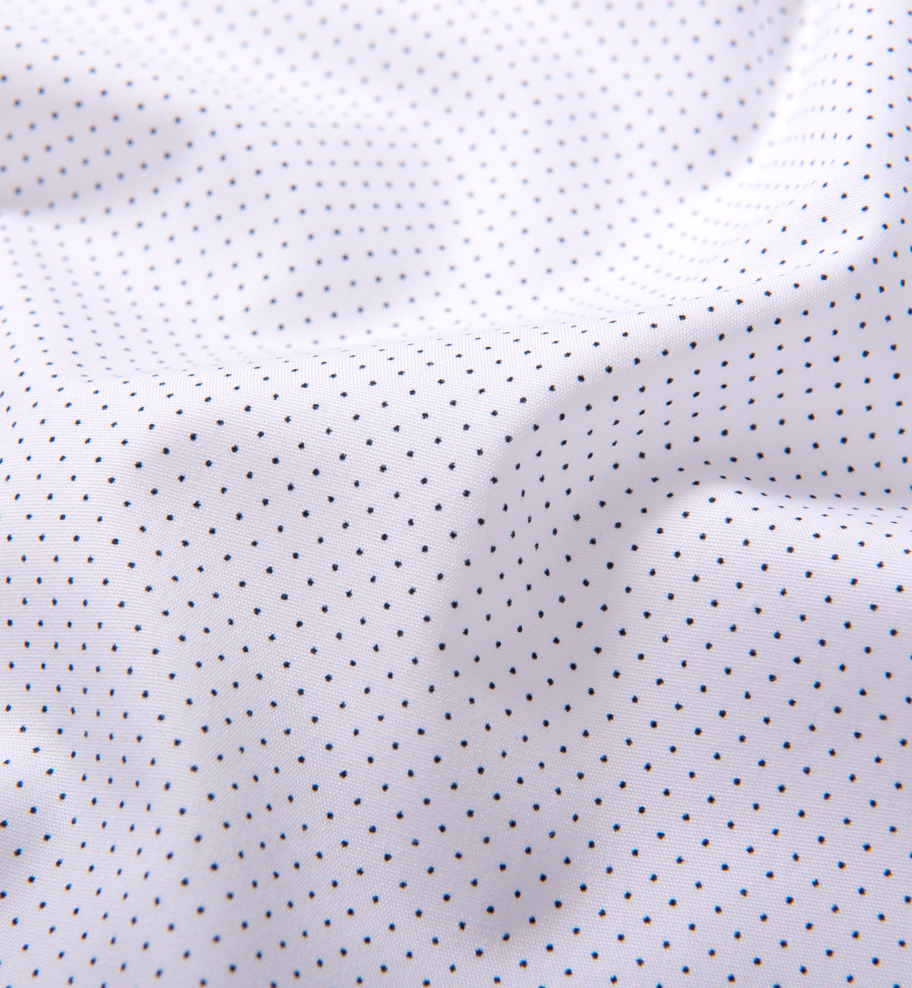 White and Navy Pindot Print Shirts by Proper Cloth