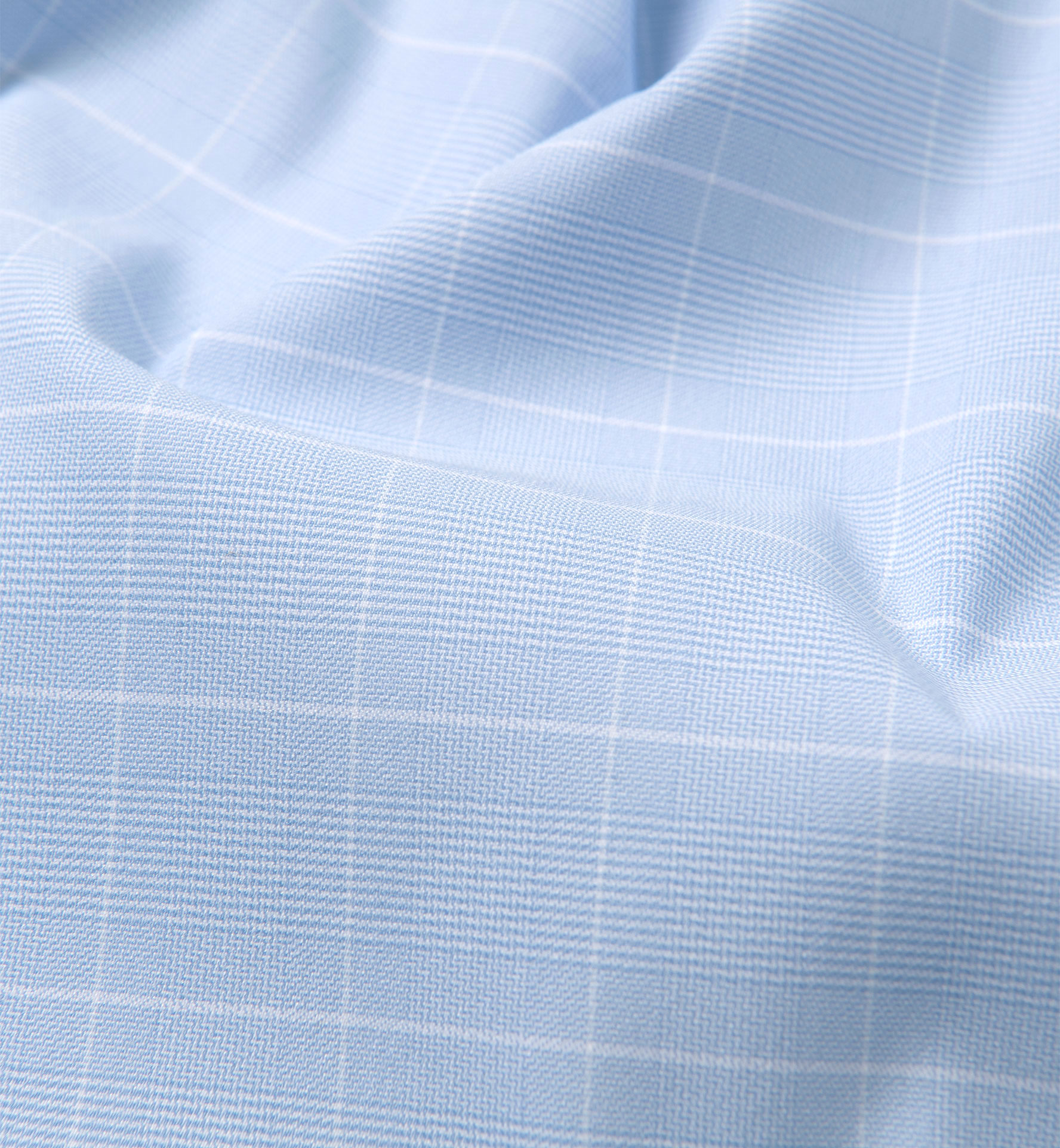 Performance Light Blue Glen Plaid Shirts by Proper Cloth