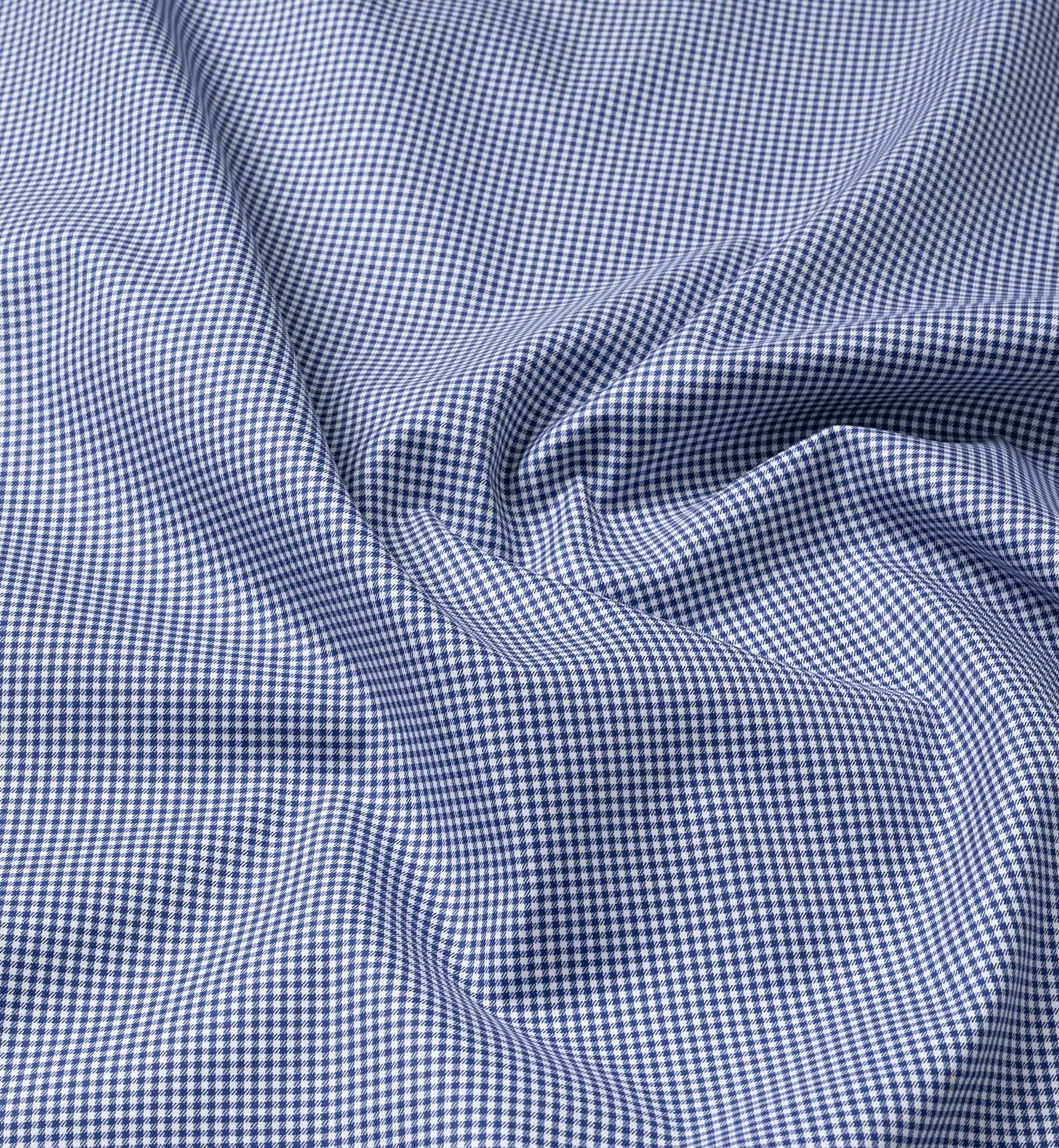 Greenwich Navy Mini Check Shirts by Proper Cloth