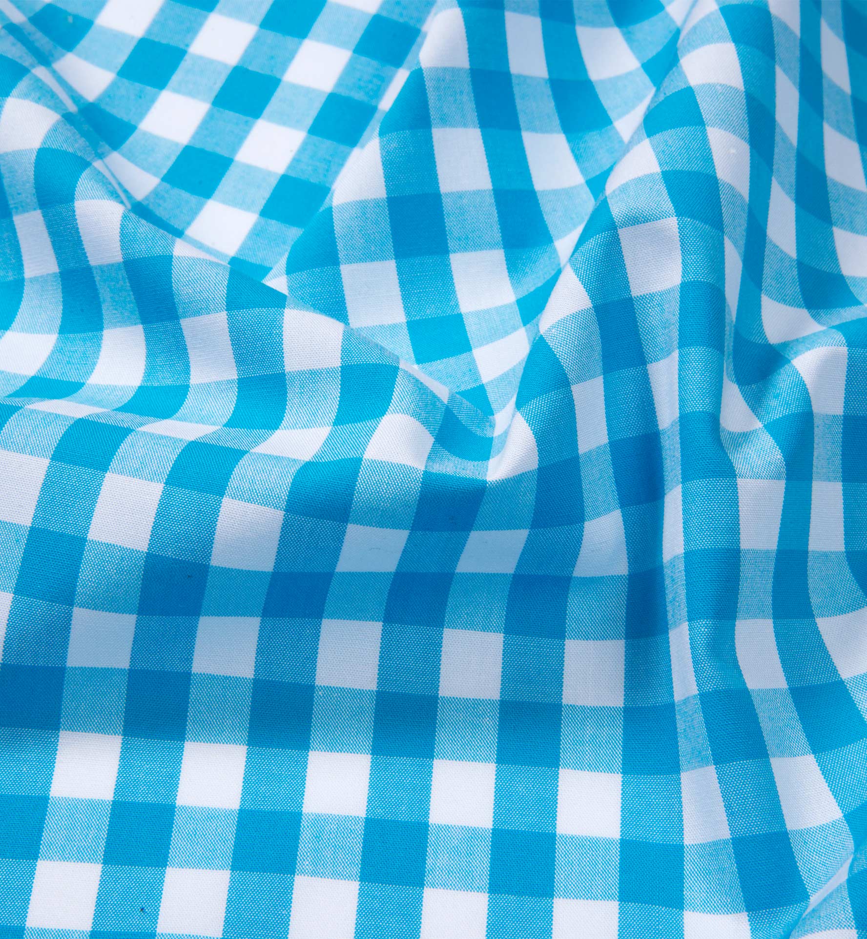 Aqua Large Gingham Shirts by Proper Cloth