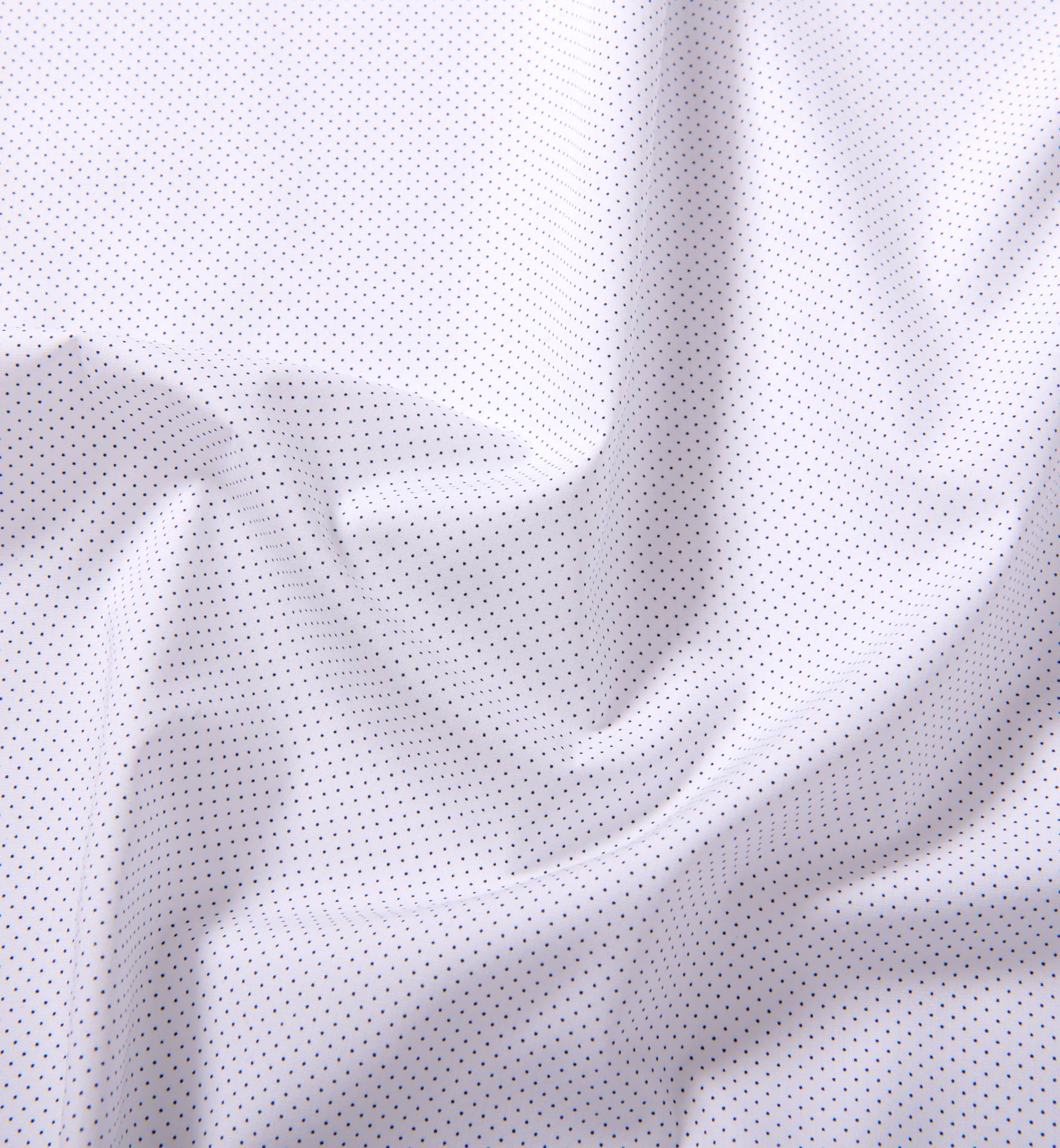 White and Navy Pindot Print Shirts by Proper Cloth