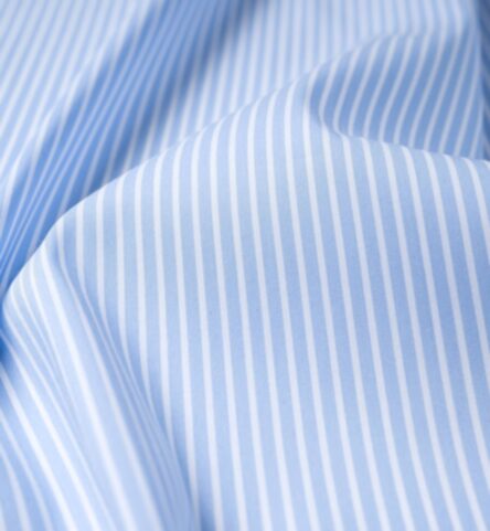 Light Blue Performance Blend Stripe Broadcloth Shirts by Proper Cloth