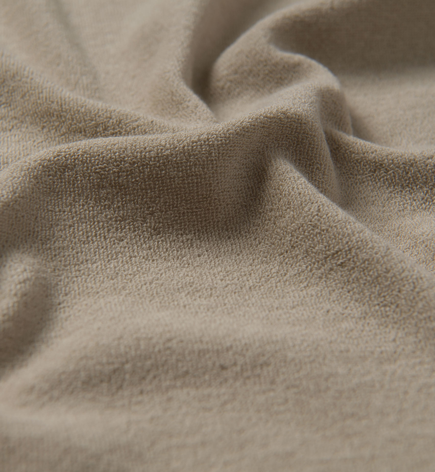 Japanese Beige Terry Cloth Knit Shirts by Proper Cloth