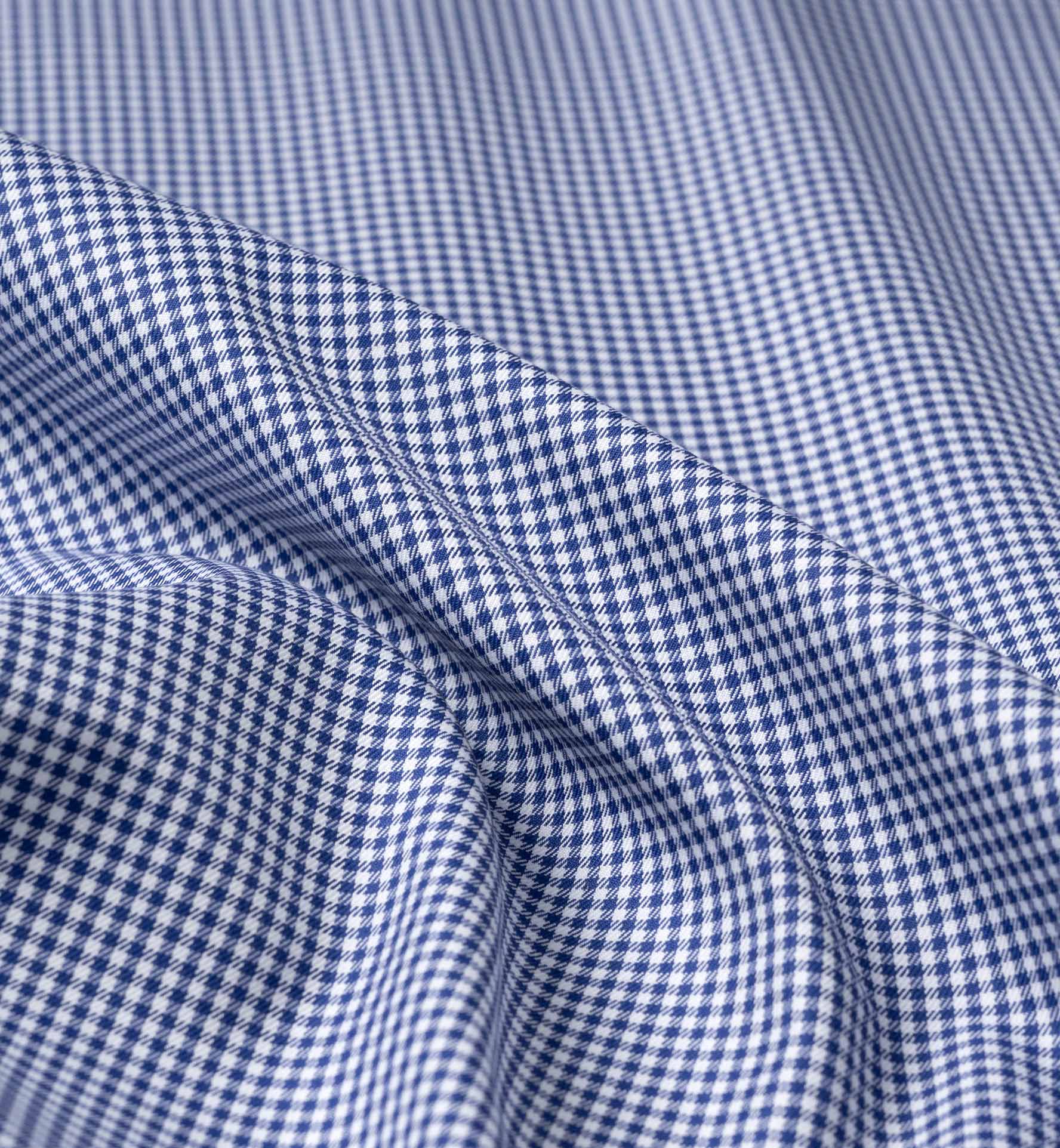Greenwich Navy Mini Check Shirts by Proper Cloth