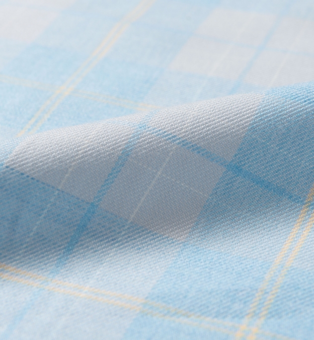 Portuguese Light Blue and Yellow Plaid Shirts by Proper Cloth