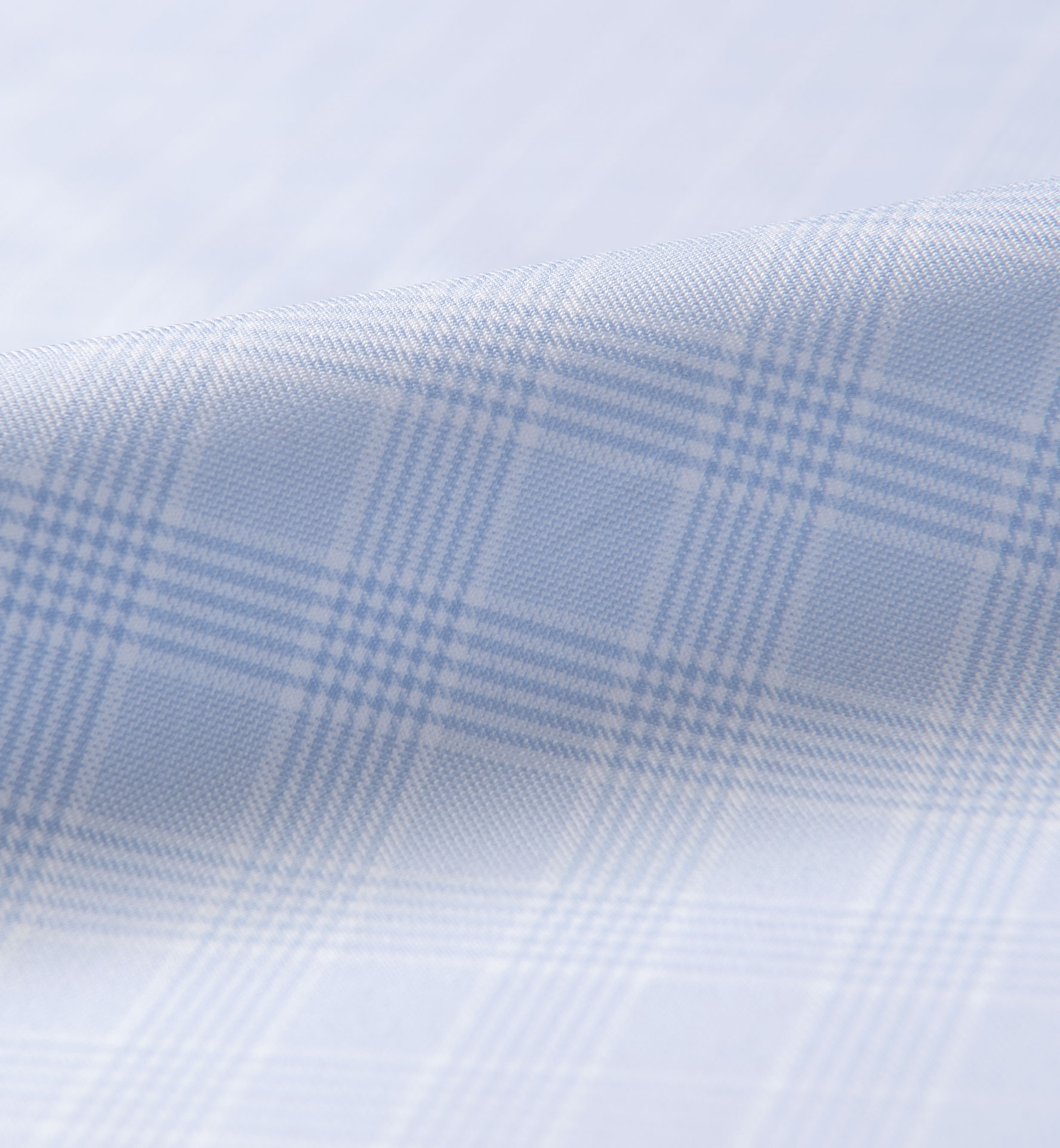 DJA Sea Island Light Blue Glen Plaid Shirts by Proper Cloth