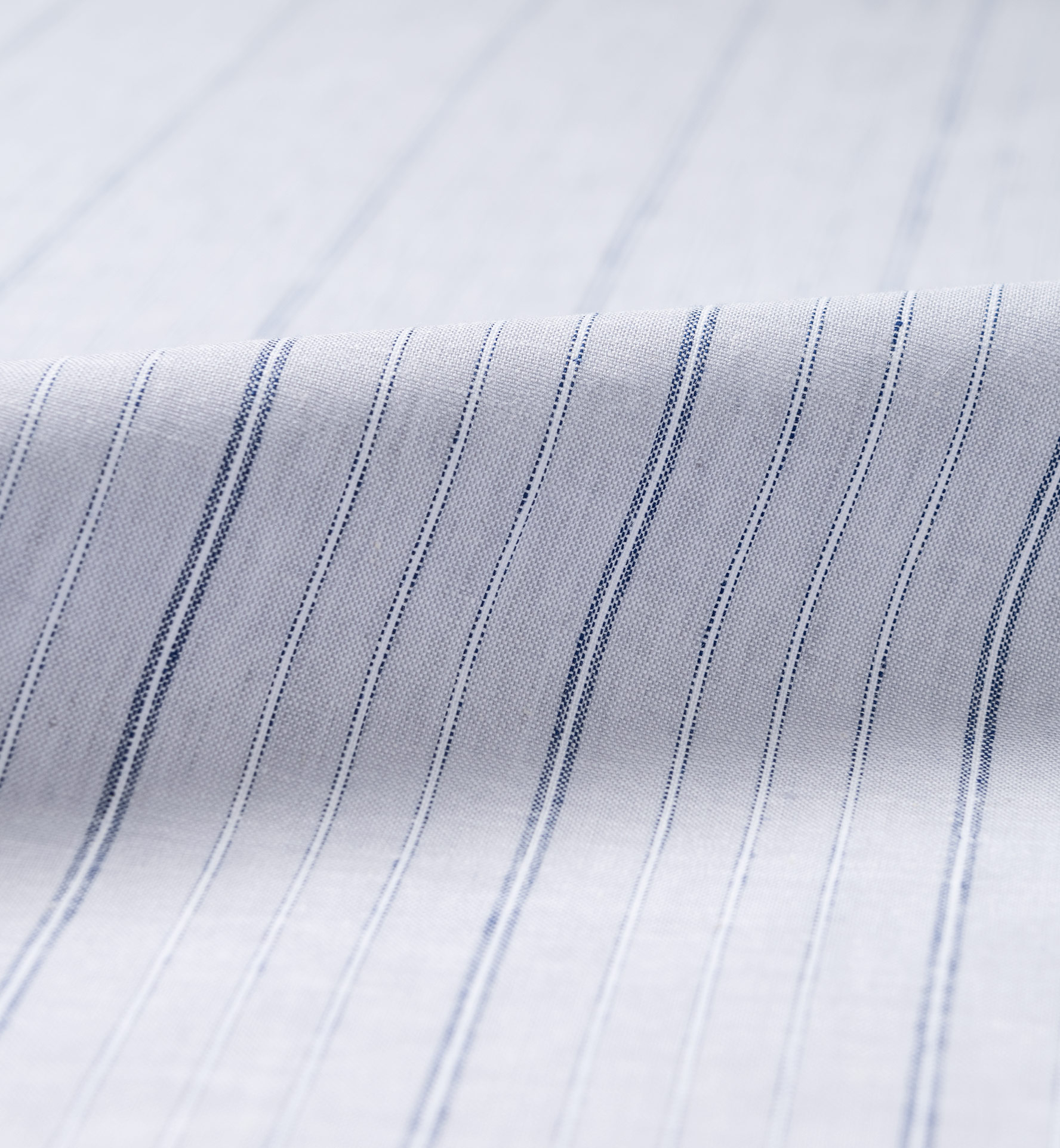 Light Grey Cotton Linen Multi Stripe Shirts by Proper Cloth