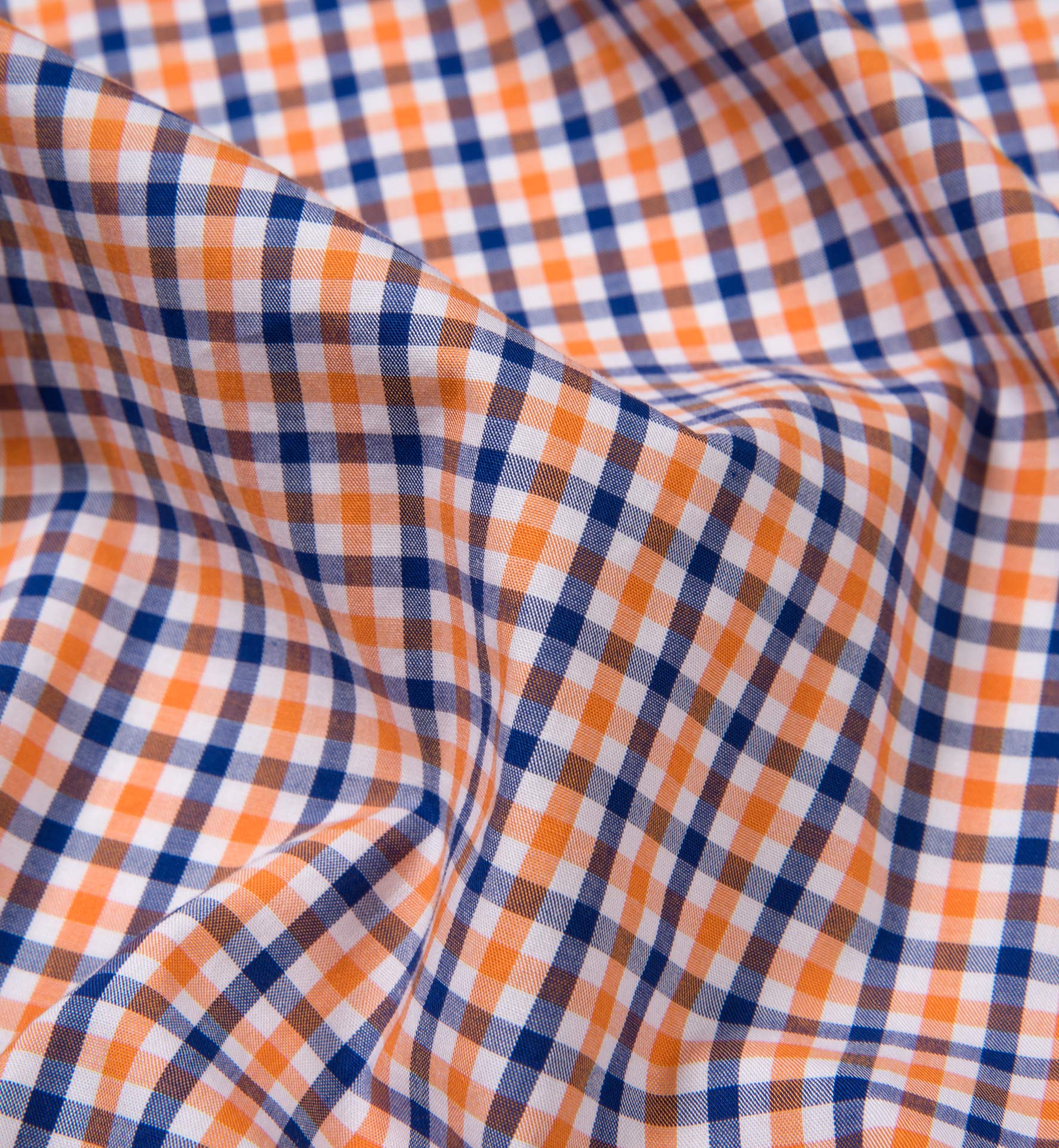 Orange and Blue Gingham Shirts by Proper Cloth