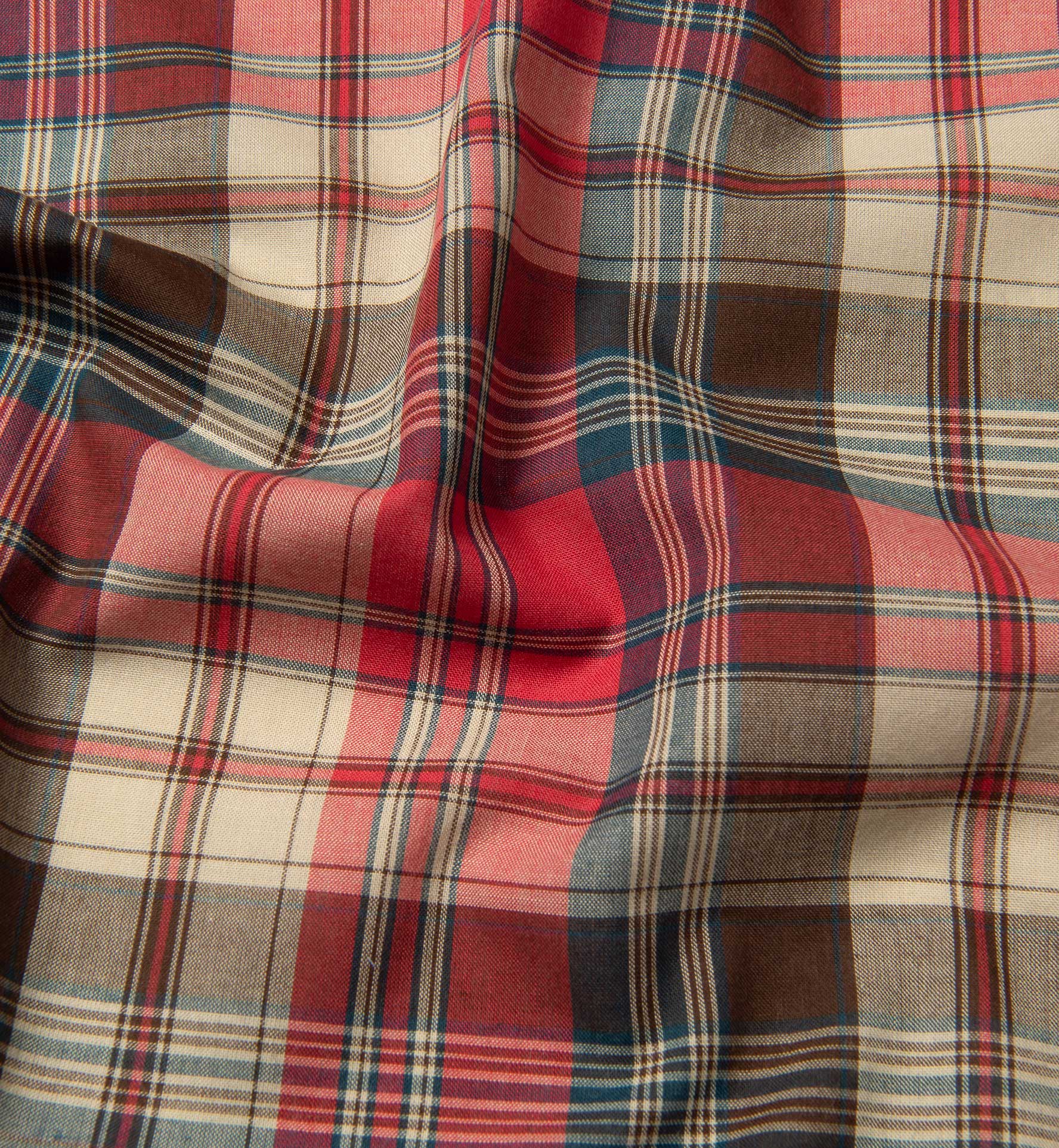 Red Ecru and Brown Indian Madras Shirts by Proper Cloth
