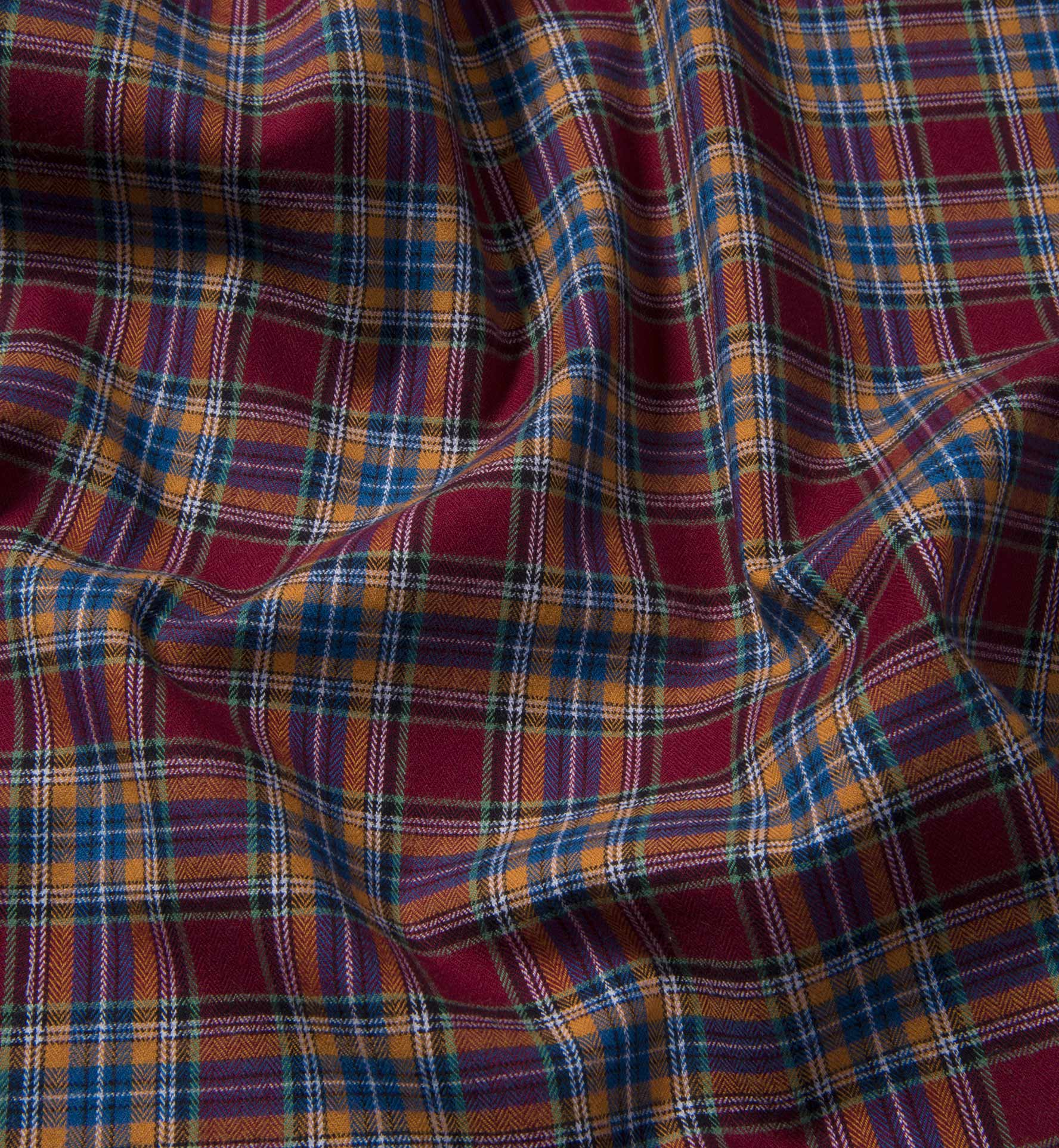 Burgundy and Amber Plaid Flannel Shirts by Proper Cloth