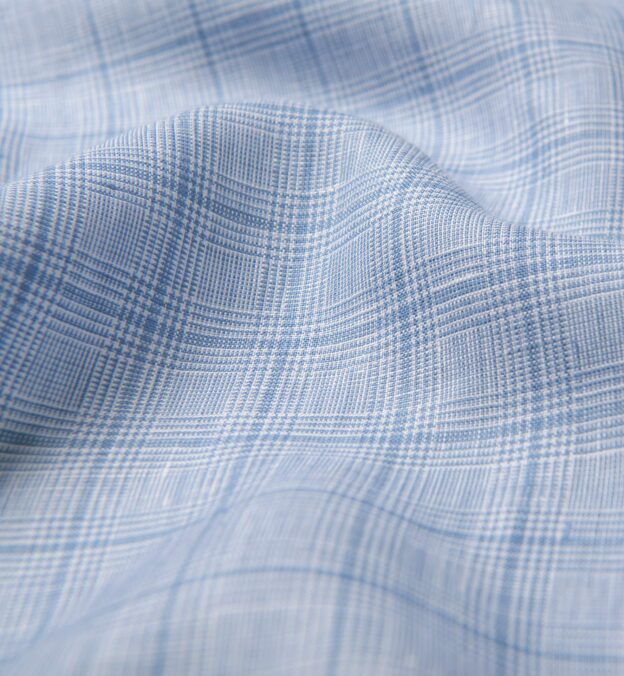 Blue Plaid Linen Shirts by Proper Cloth