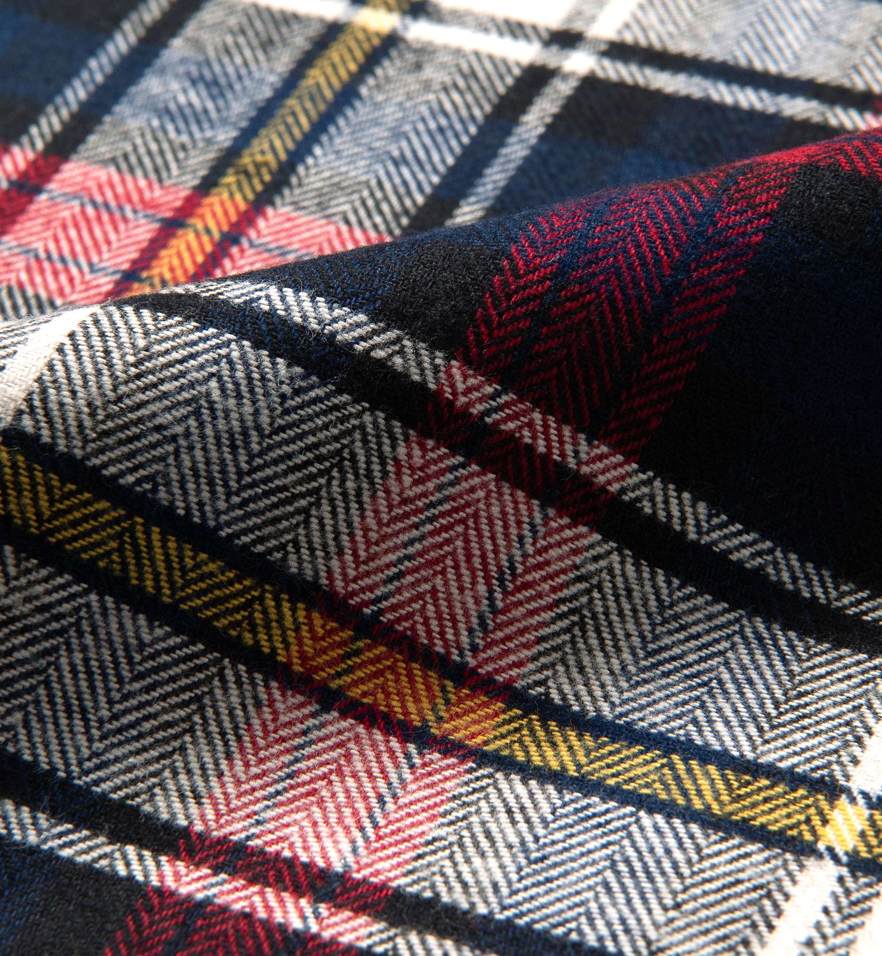 Scarlet Navy and Yellow Plaid Country Flannel Shirts by Proper Cloth