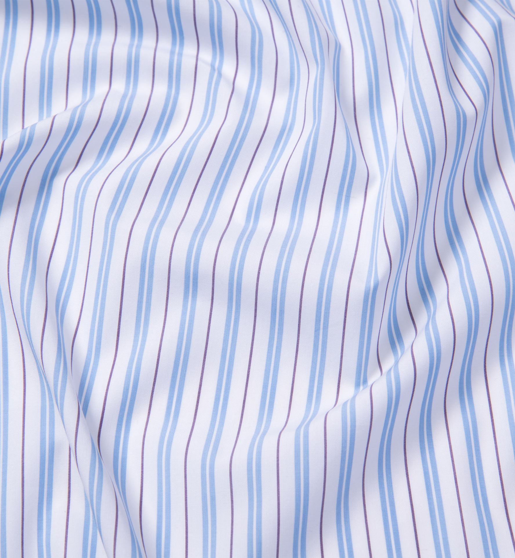 Canclini Blue Alternating Stripe Shirts by Proper Cloth