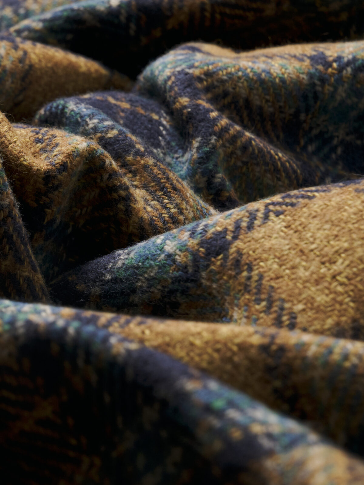 Japanese Gold and Navy Low Twist Plaid Shirts by Proper Cloth