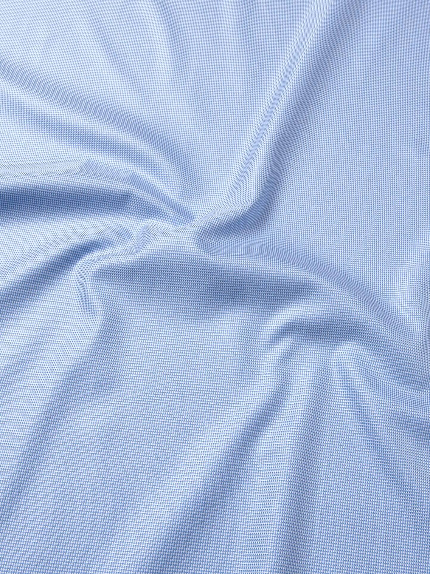 Non-Iron Light Blue Houndstooth Dobby Shirts by Proper Cloth
