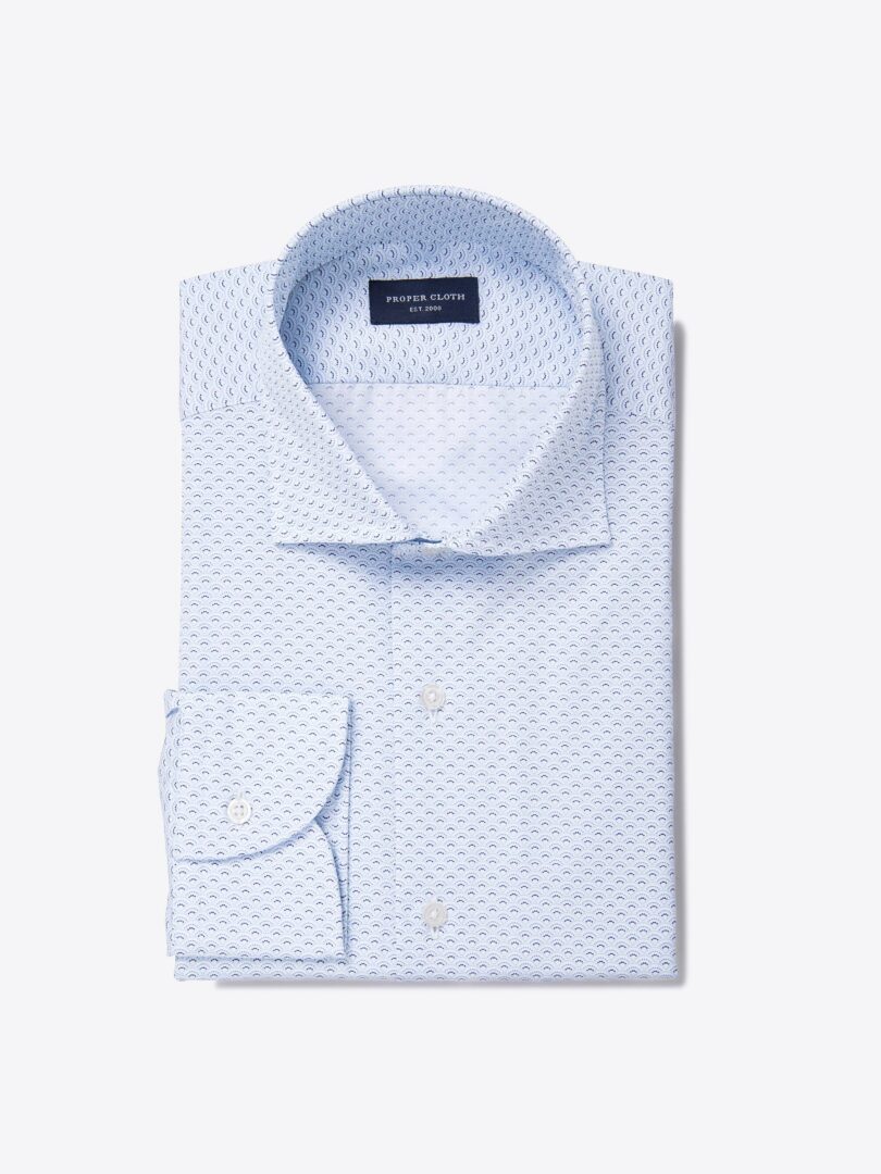 Bari Blue Fan Print Shirts by Proper Cloth