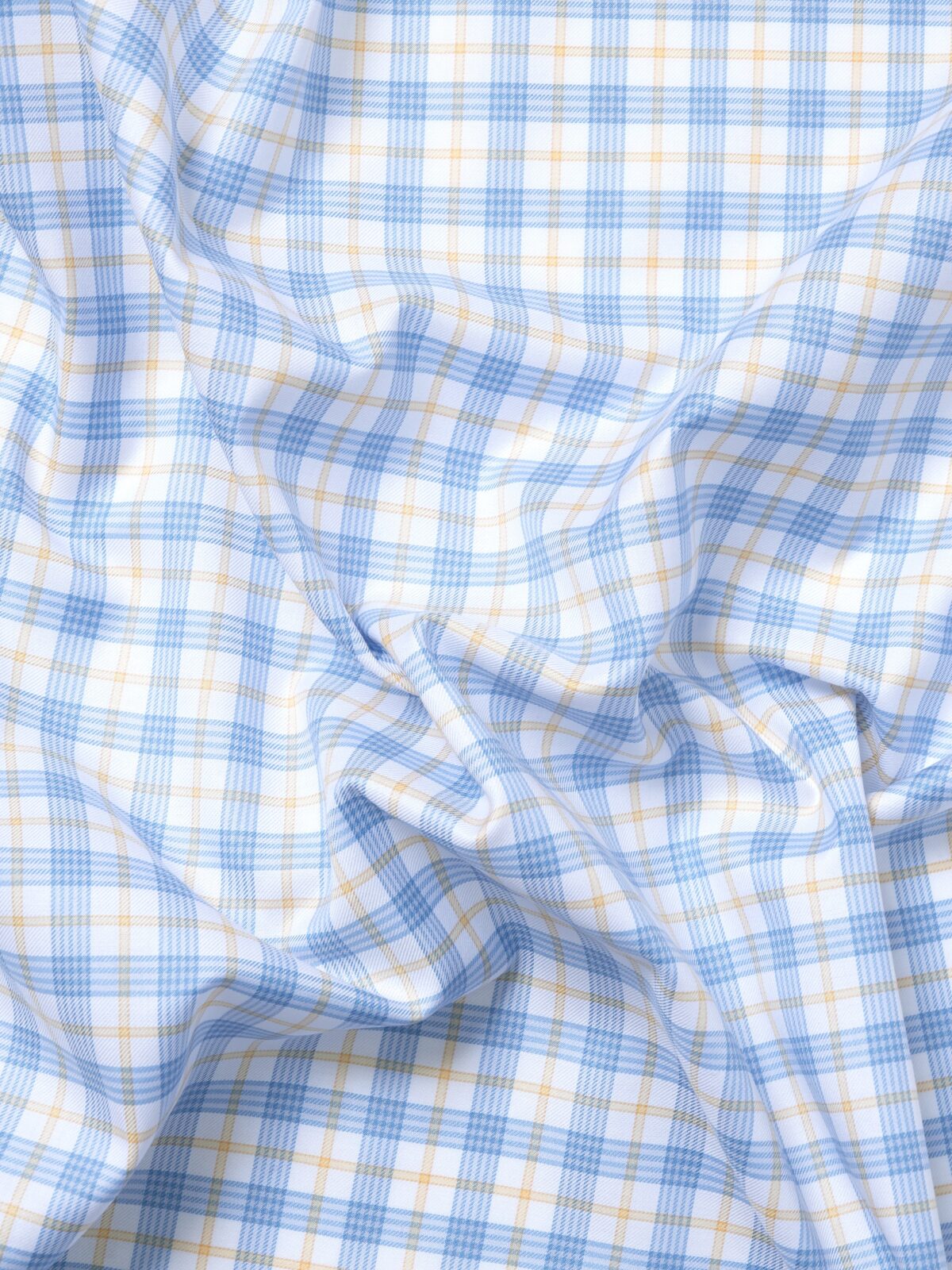 Sutton 120s Blue and Yellow Check Shirts by Proper Cloth