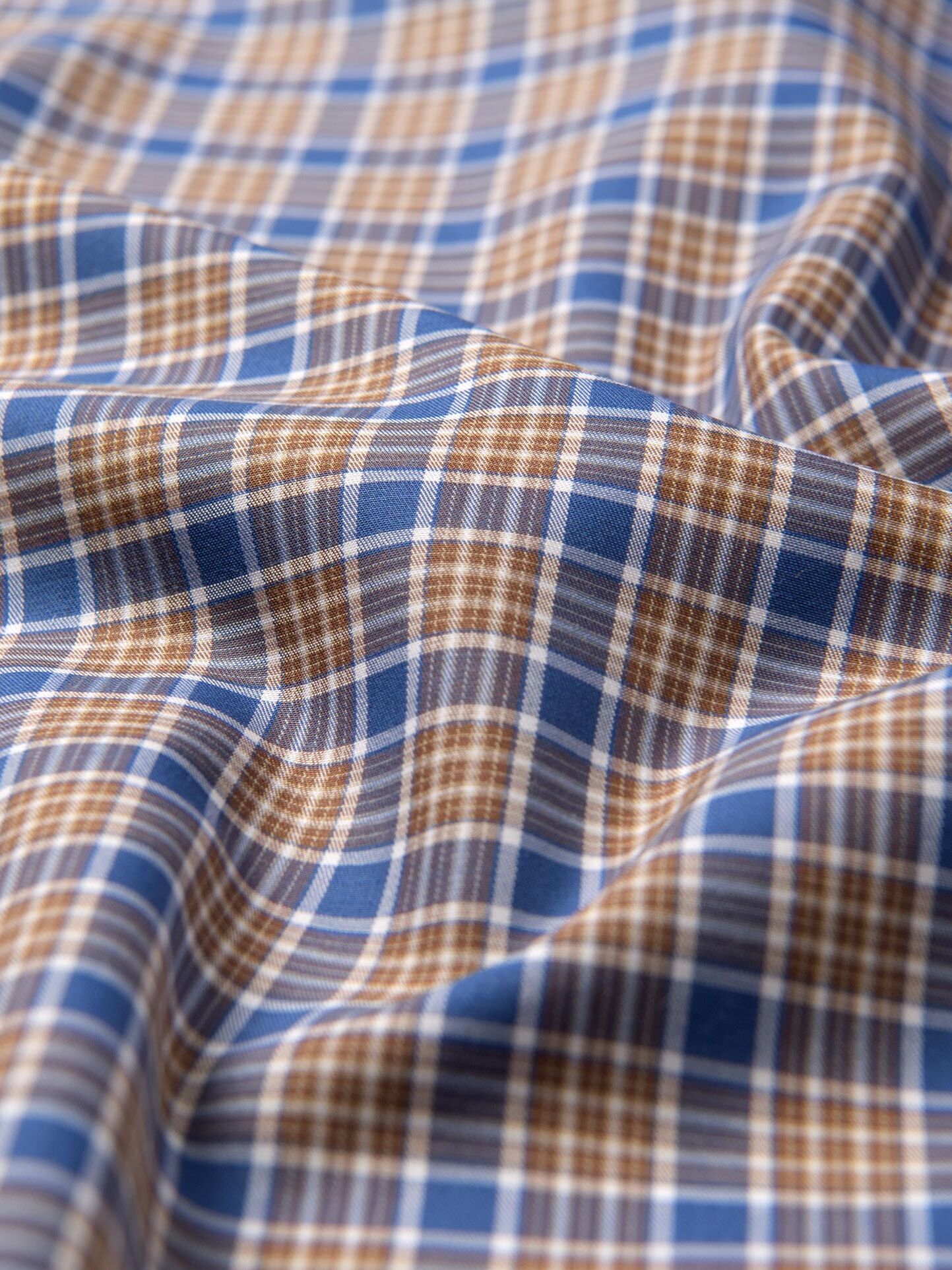 Canclini Brown and Royal Blue Plaid Shirts by Proper Cloth