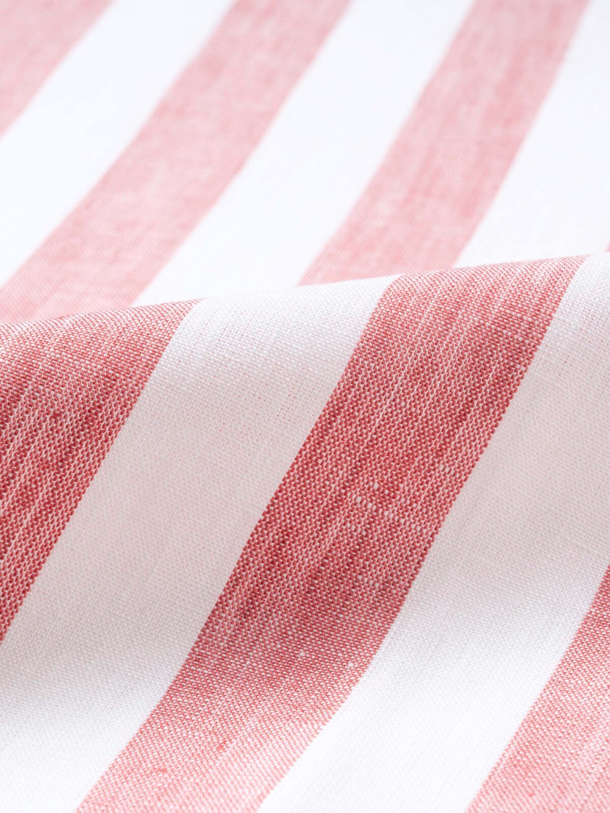 Portuguese Faded Red Wide Stripe Linen Shirts by Proper Cloth