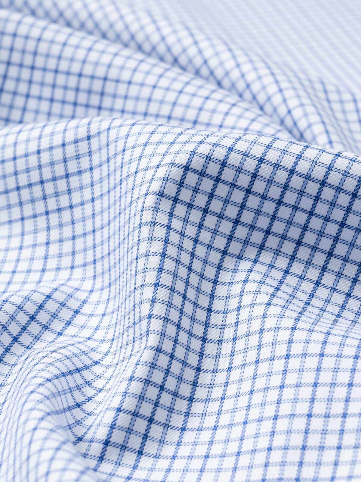 Greenwich Light Blue and Navy Tattersall Twill Shirts by Proper Cloth