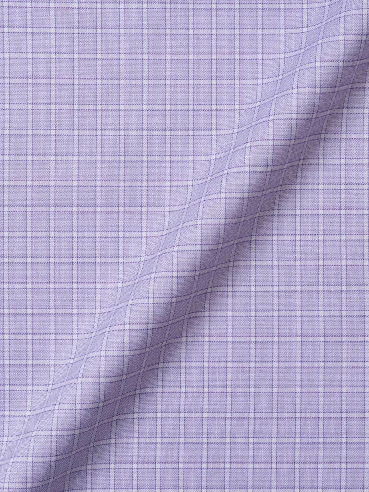 Non-Iron Stretch Lavender Grid Shirts by Proper Cloth
