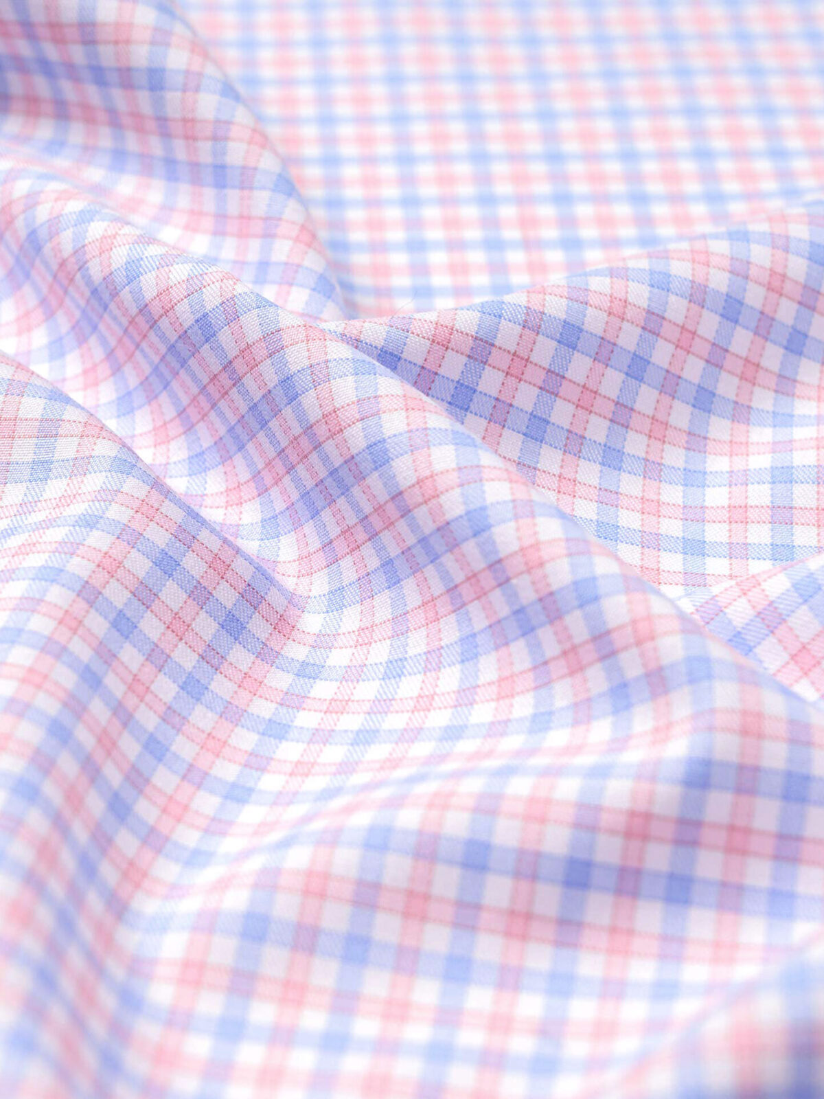 Thomas Mason Wrinkle-Resistant Light Blue and Pink Tattersall Shirts by ...