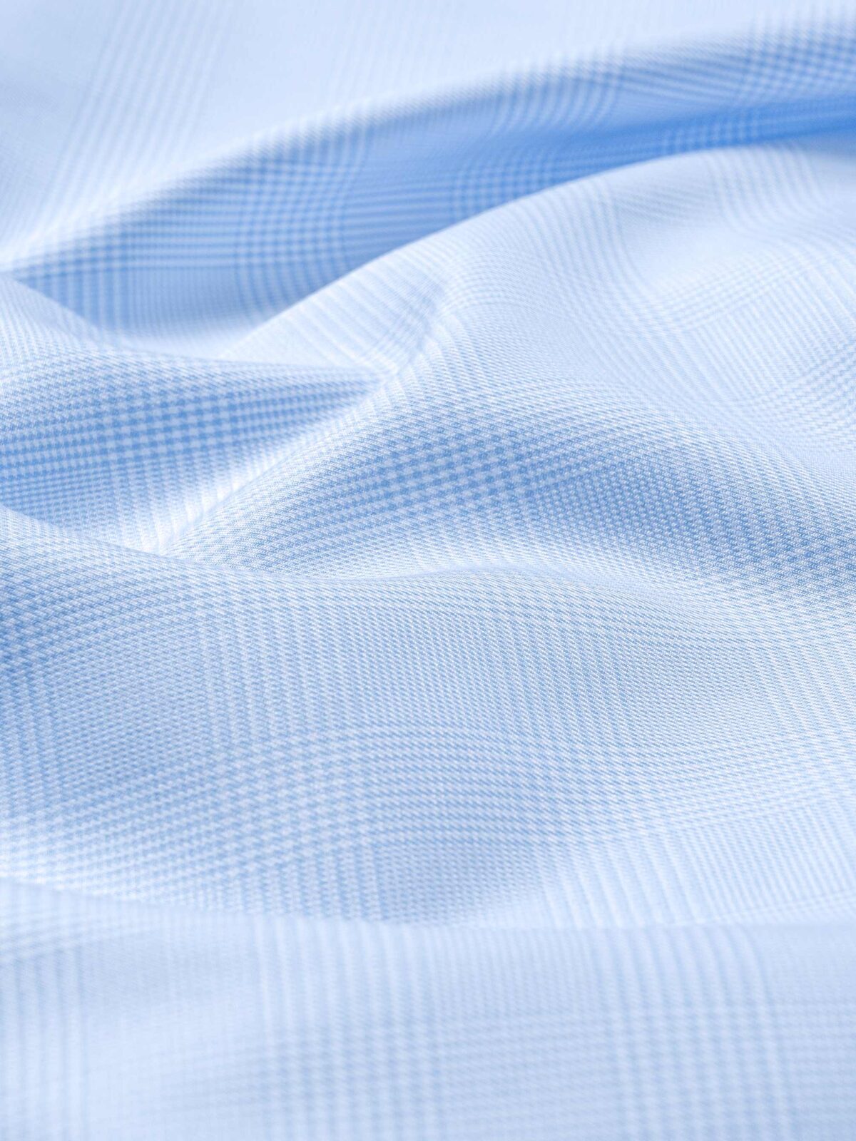 Mayfair Wrinkle-Resistant Light Blue Glen Plaid Shirts by Proper Cloth