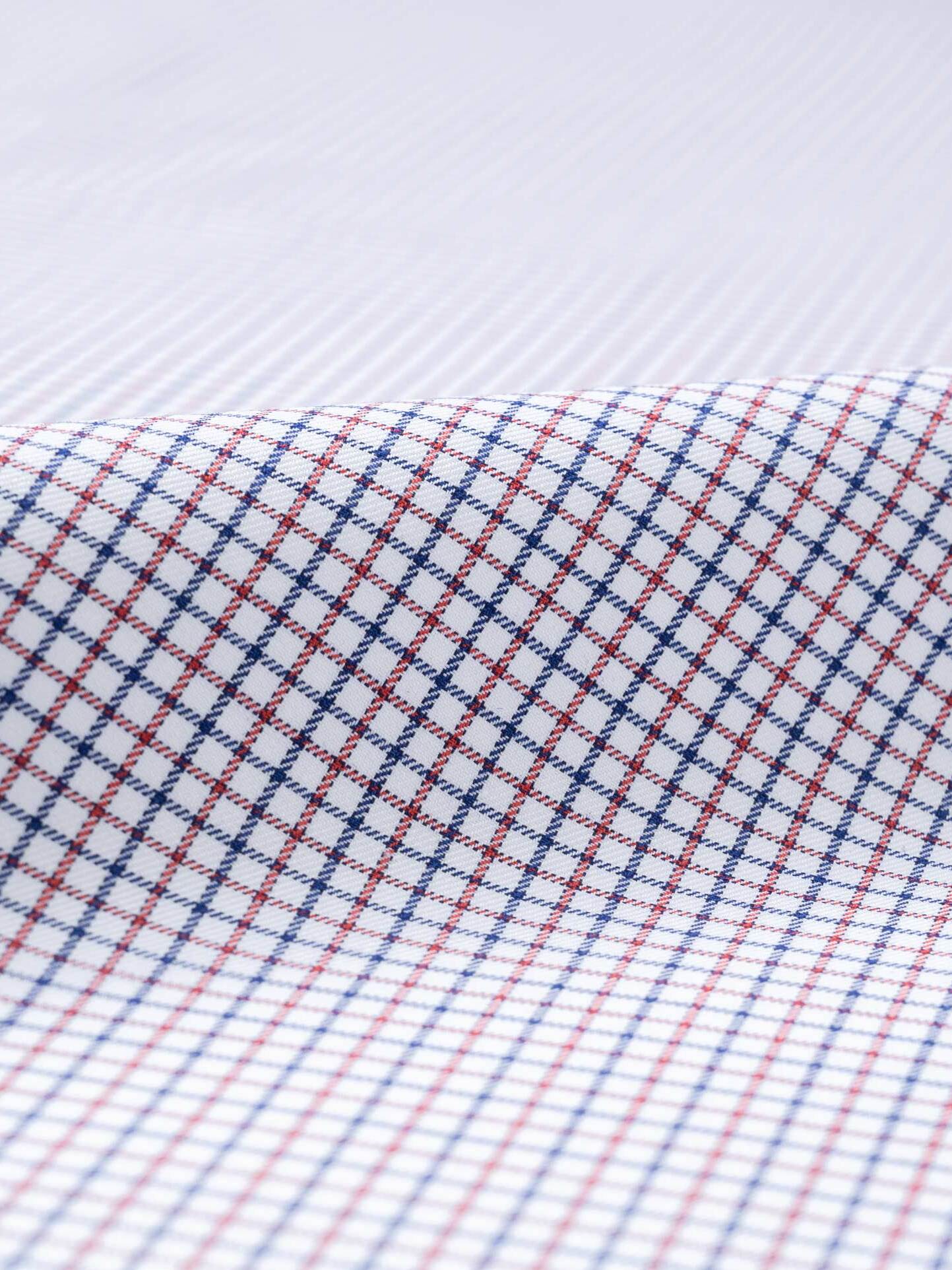 Greenwich Navy and Red Tattersall Twill Shirts by Proper Cloth