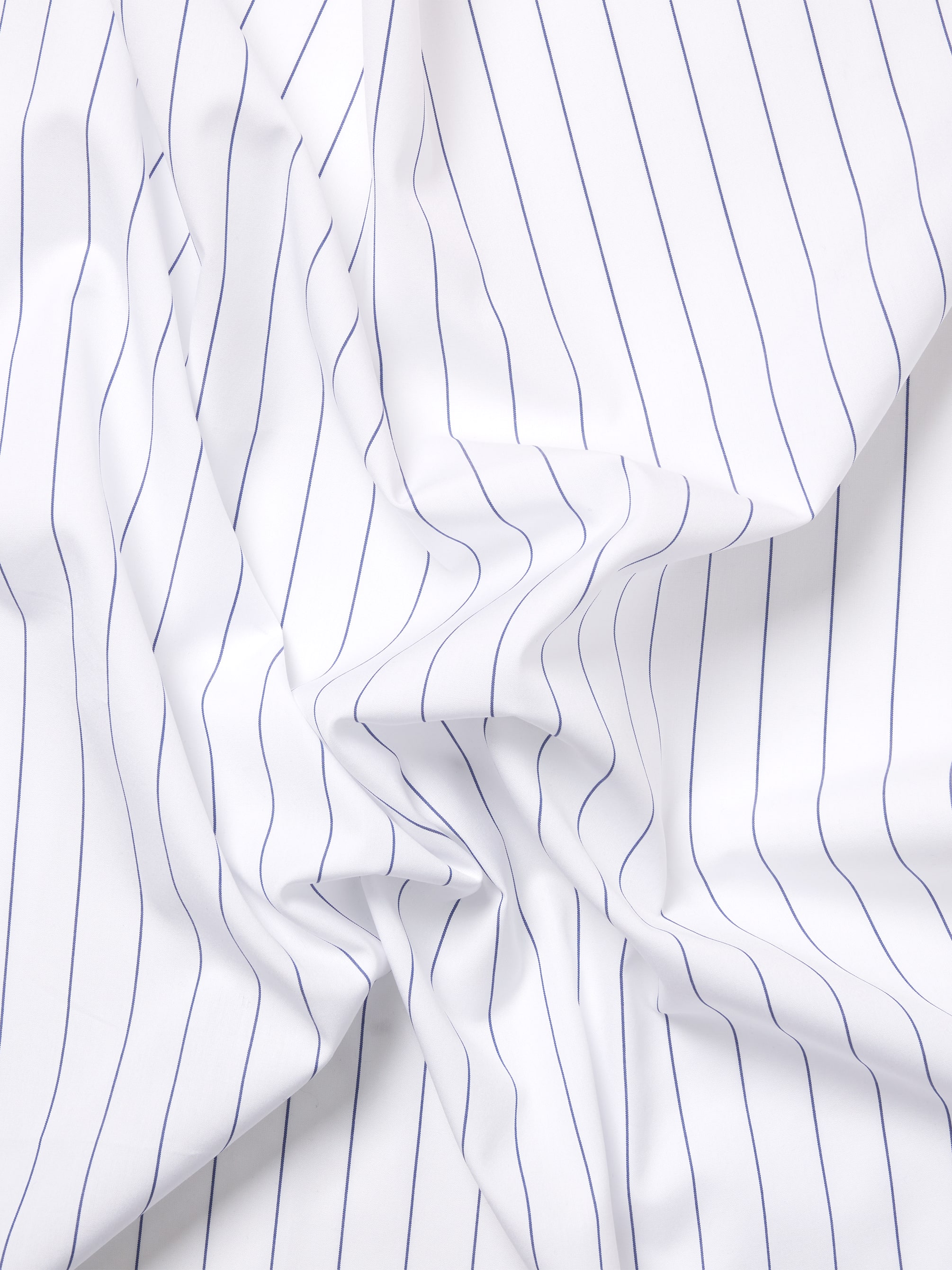 Troy White and Blue Reverse Stripe 100s Washed Poplin Shirts by Proper ...