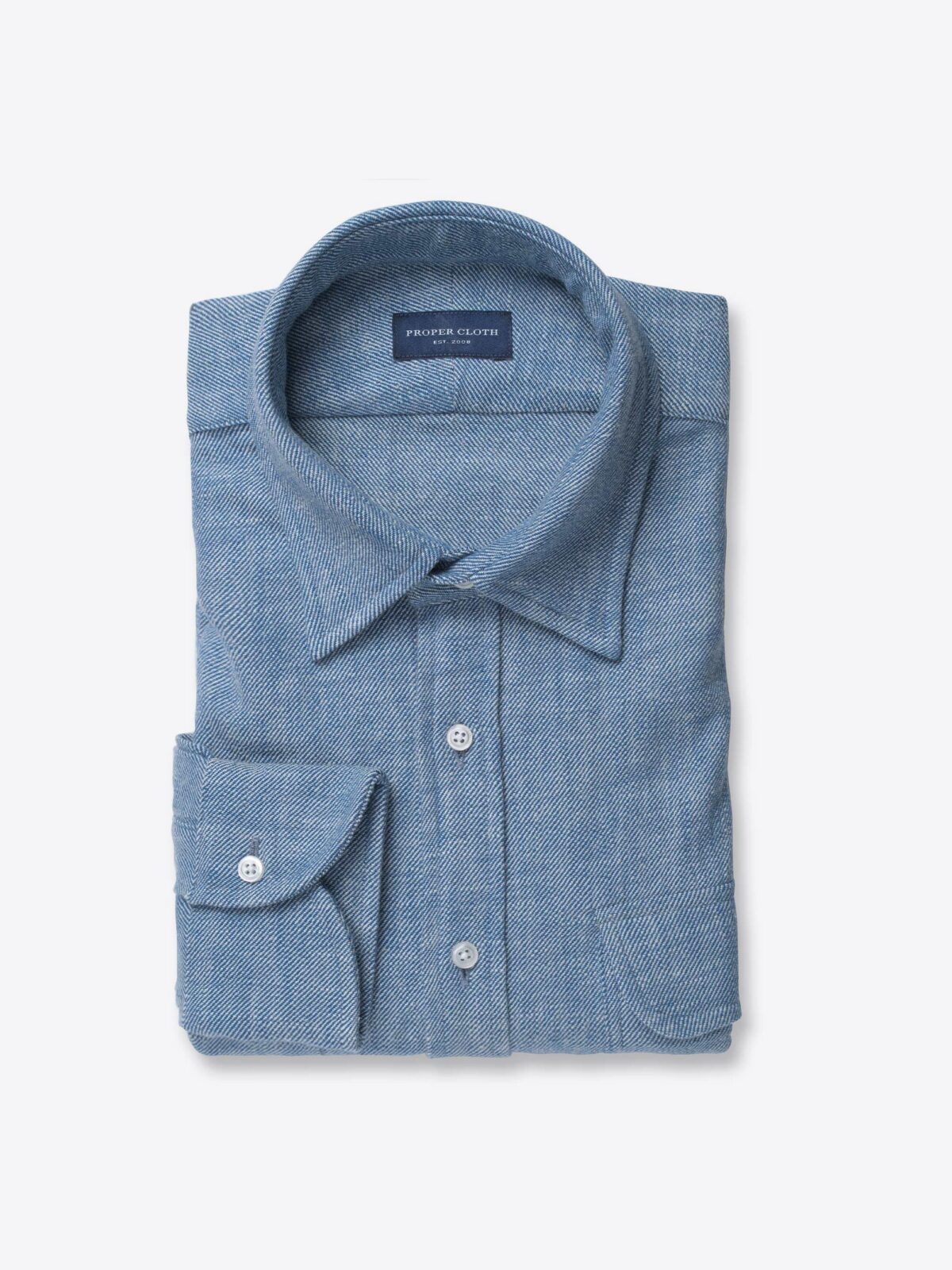 Montecito Blue Twill Shirt by Proper Cloth