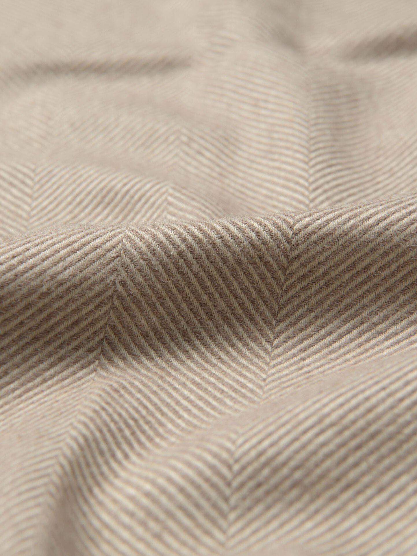 Canclini Beige Large Herringbone Beacon Flannel Shirts by Proper Cloth