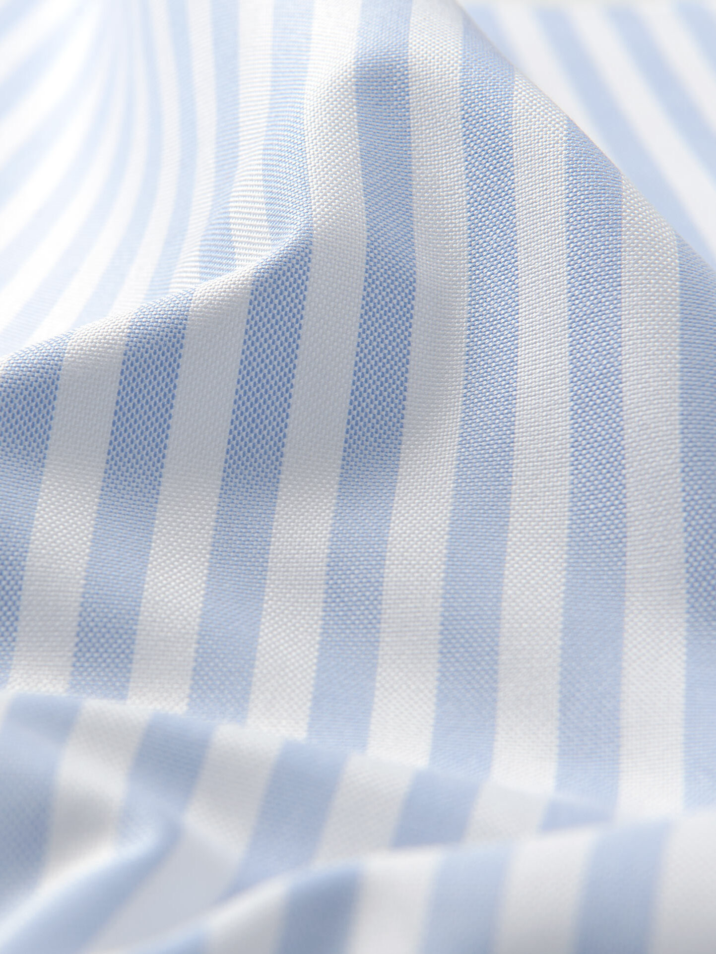 Thomas Mason Light Blue Wide Stripe Oxford Cloth Shirts by Proper Cloth