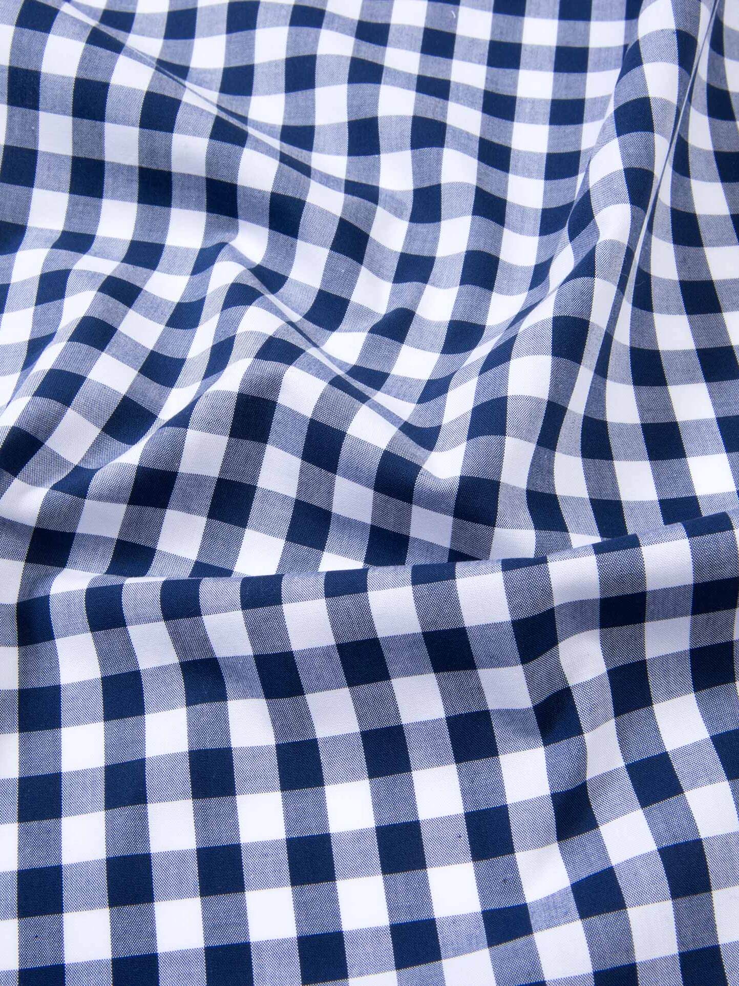 Navy Blue Large Gingham Shirts by Proper Cloth