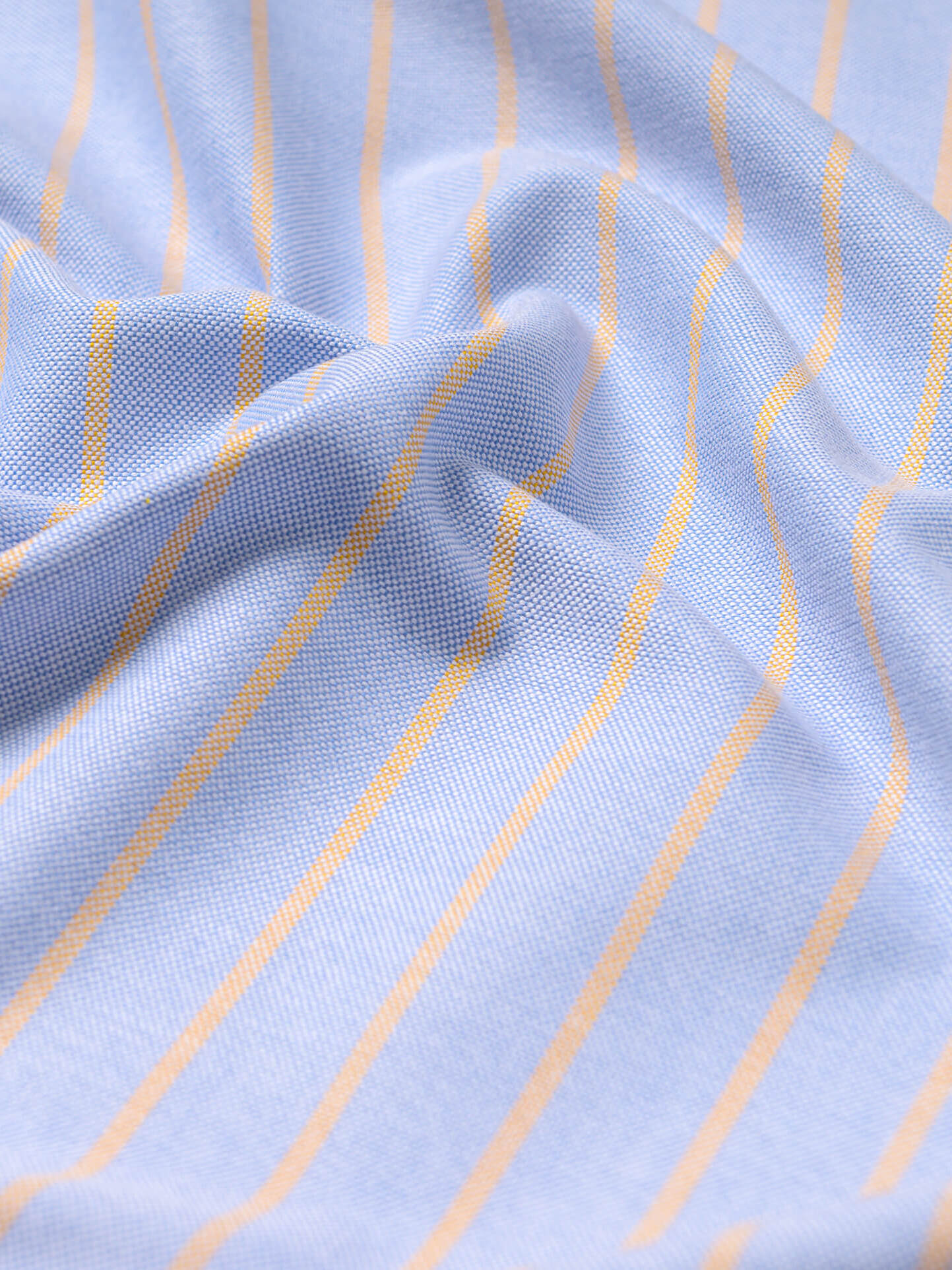 American Pima Blue and Gold Stripe Oxford Cloth Shirts by Proper Cloth