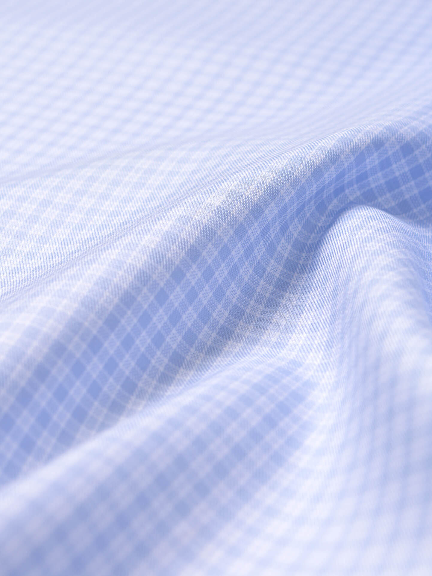 Mayfair Wrinkle-Resistant Light Blue Micro Check Shirts by Proper Cloth