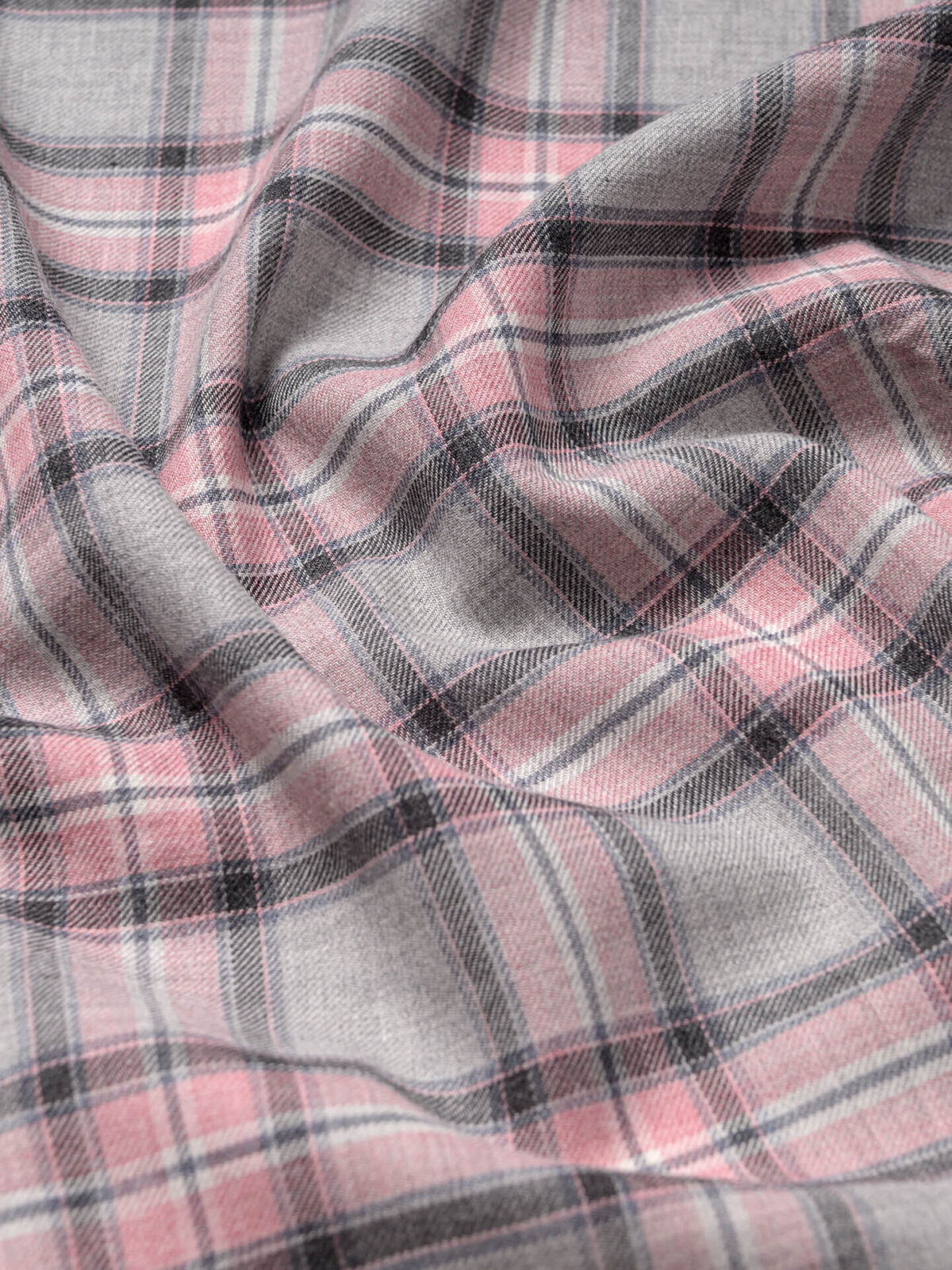 Satoyama Faded Rose and Grey Plaid Shirts by Proper Cloth