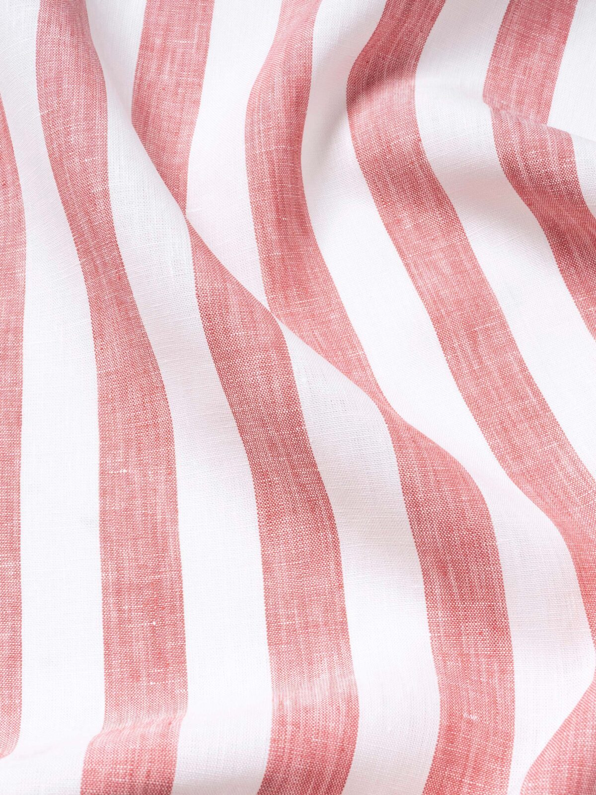 Portuguese Faded Red Wide Stripe Linen Shirts by Proper Cloth