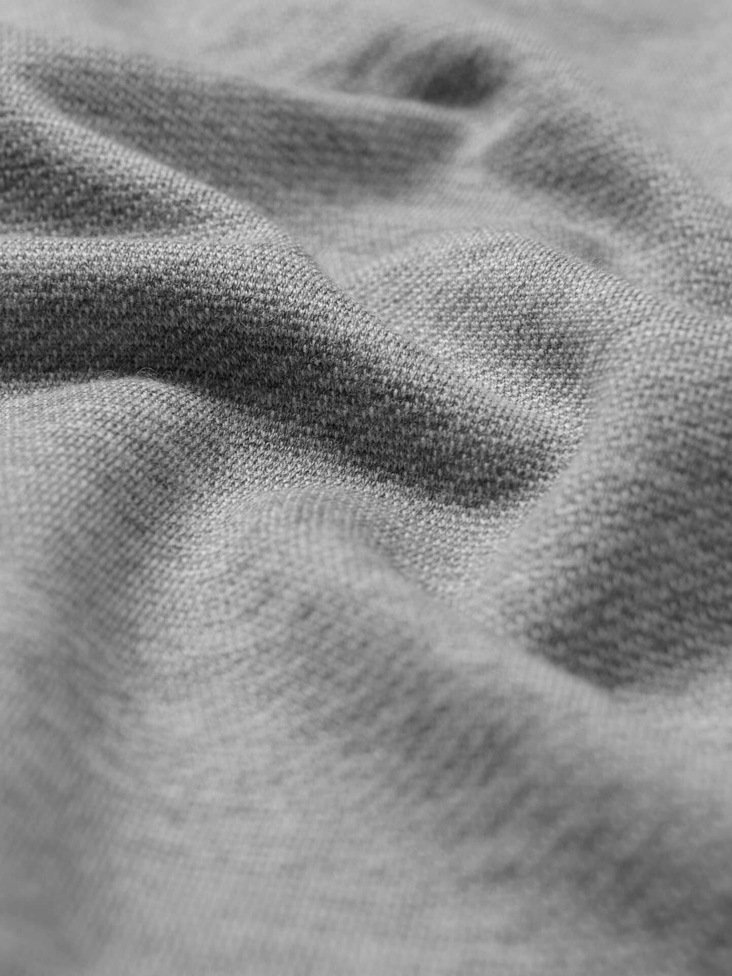 Grey Melange Wool and Cotton Knit Shirts by Proper Cloth