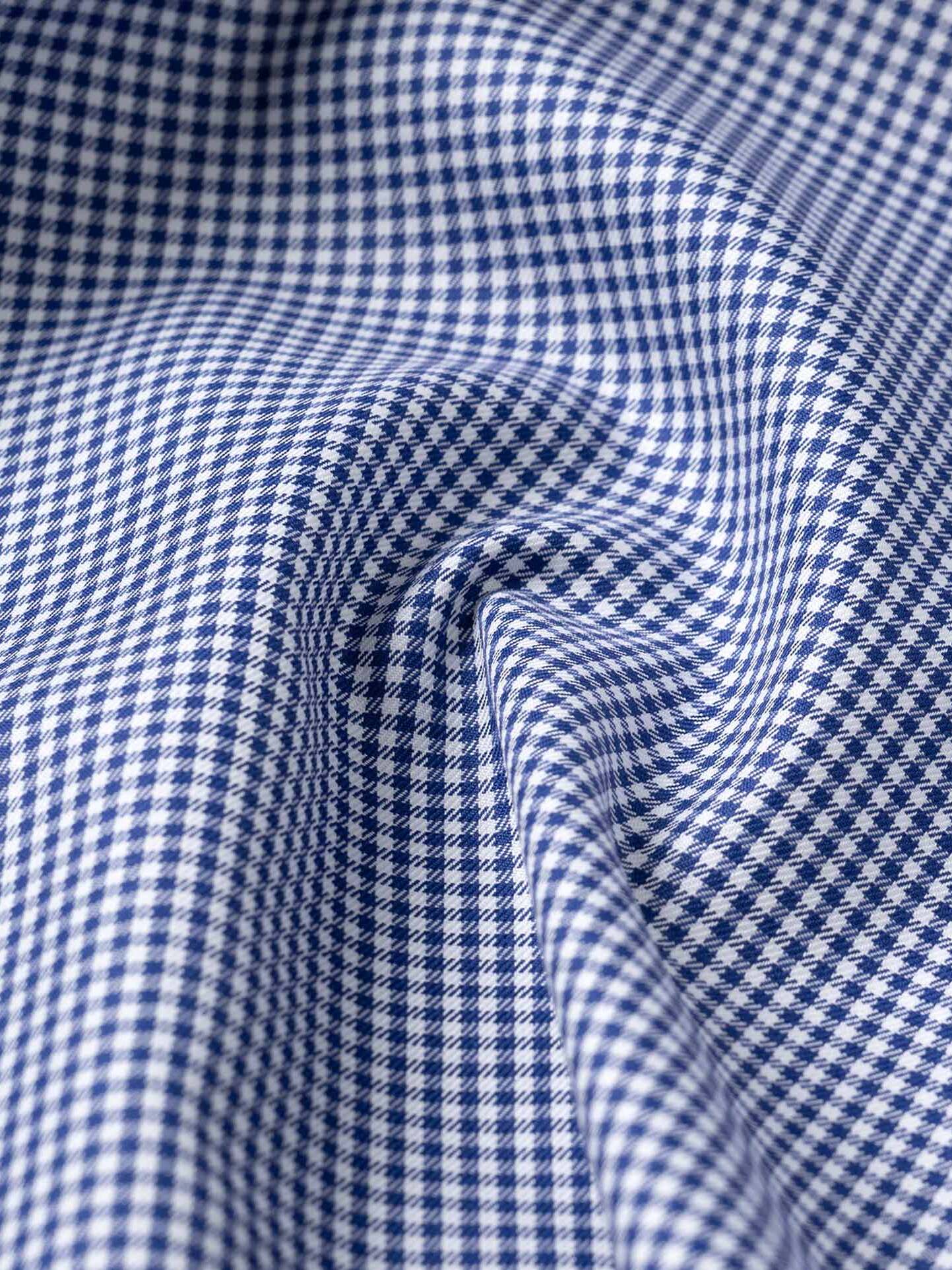 Greenwich Navy Mini Check Shirts by Proper Cloth