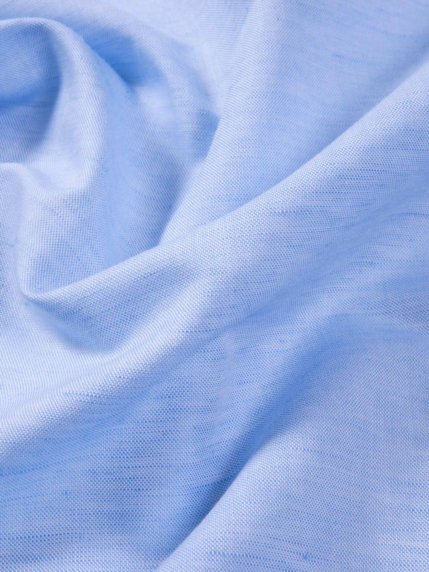 Portuguese Light Blue Cotton and Linen Oxford Shirts by Proper Cloth