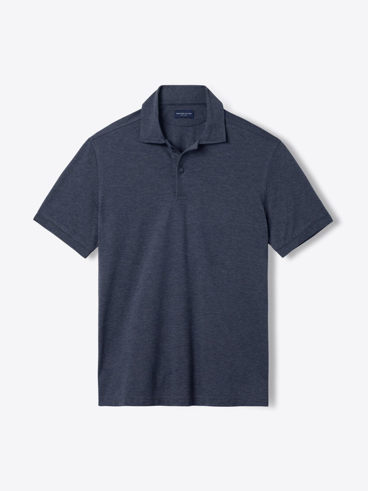 Sullivan Slate Melange Easy Care Knit Shirt by Proper Cloth