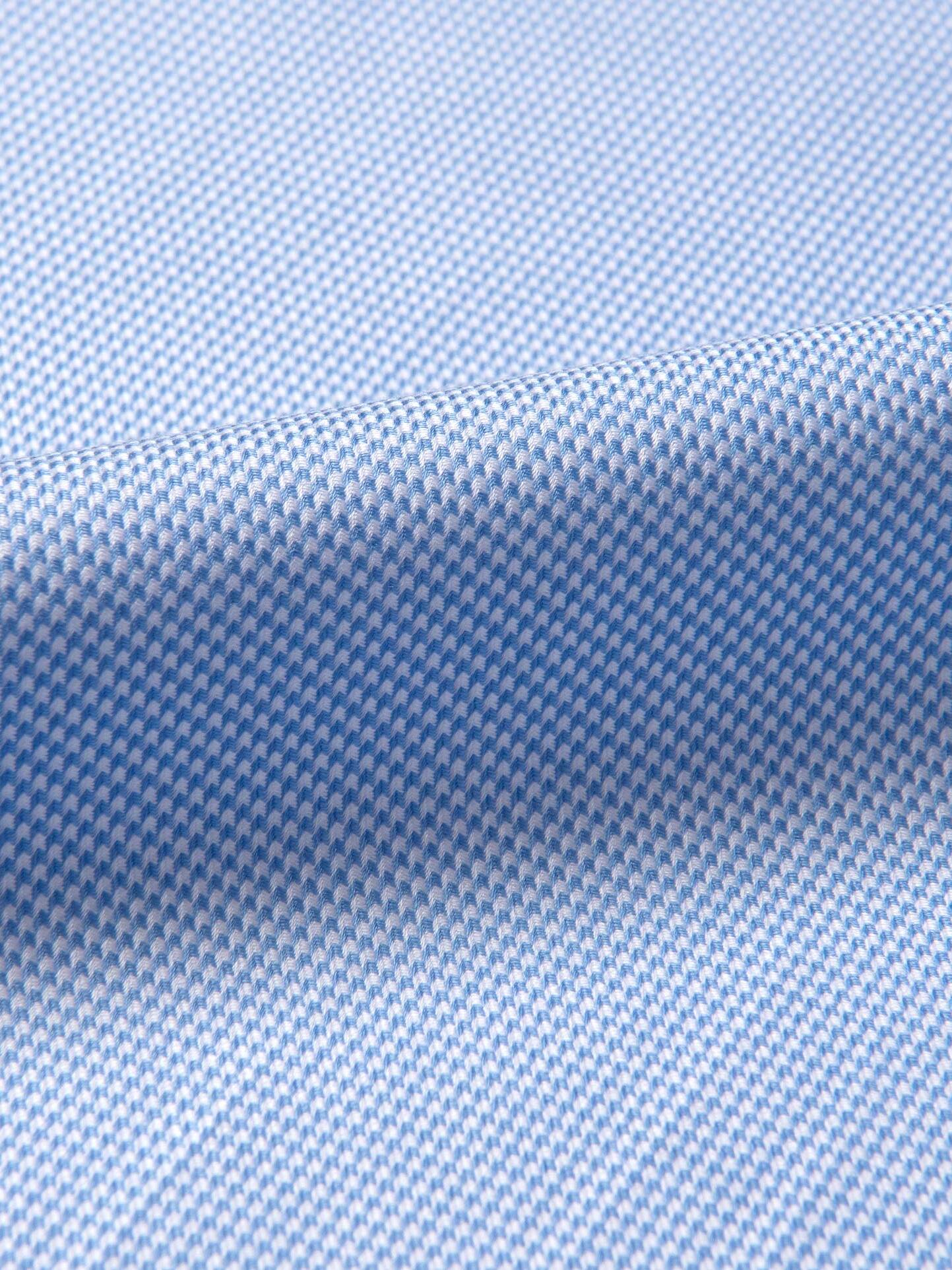 Non-Iron Light Blue Houndstooth Dobby Shirts by Proper Cloth