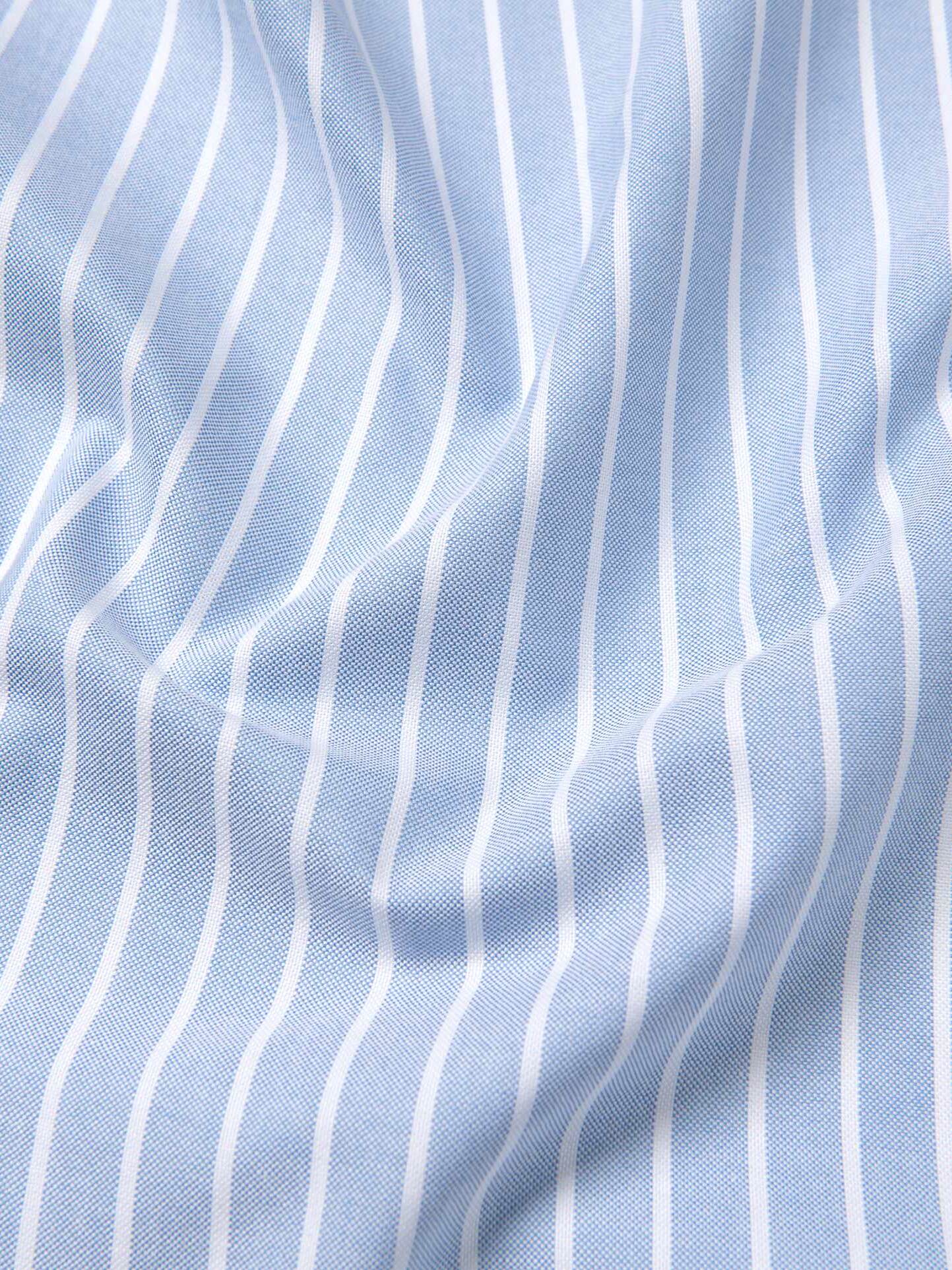 Clark Blue Wide Stripe Oxford Cloth Shirts by Proper Cloth