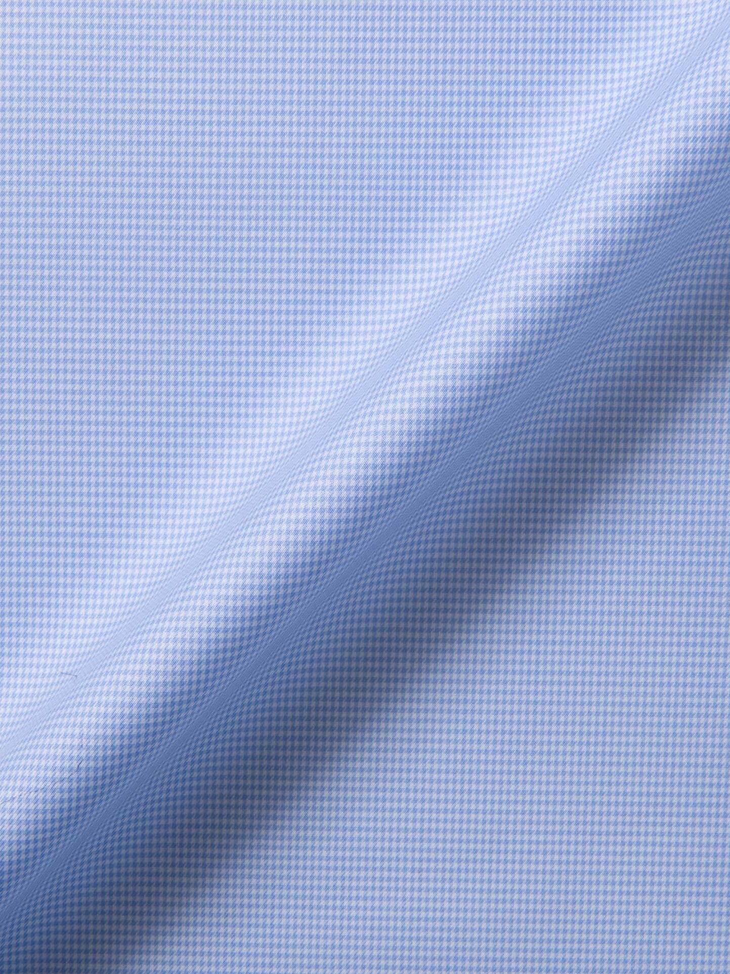 Mayfair Wrinkle-Resistant Light Blue Houndstooth Shirts by Proper Cloth