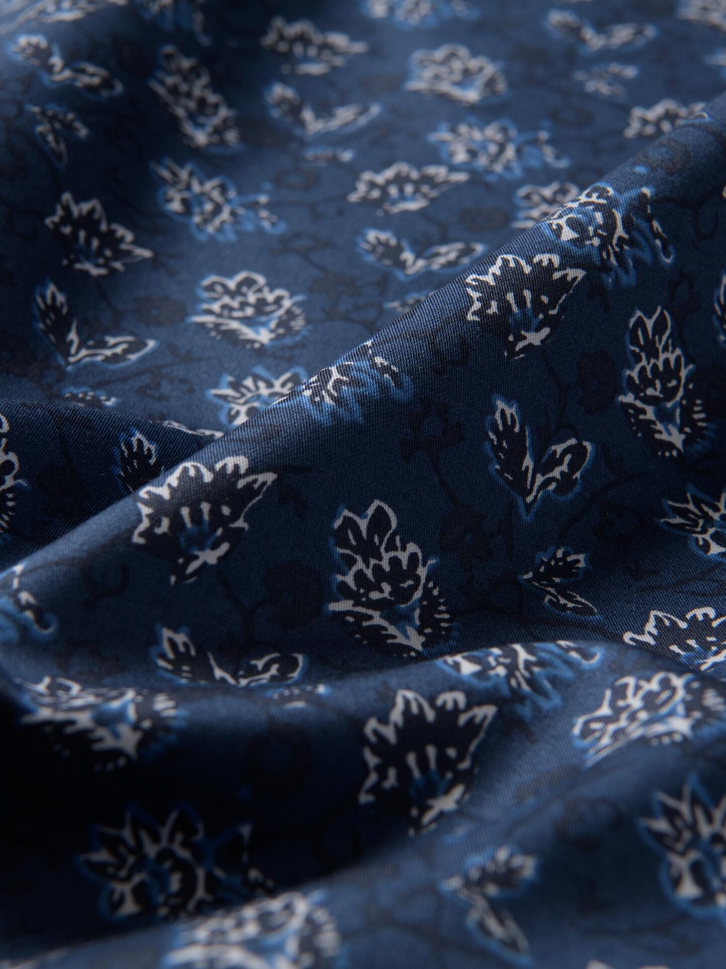 Navy and Royal Blue Floral Print Shirts by Proper Cloth
