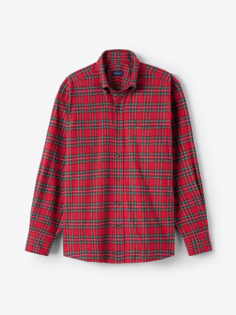 Japanese Red Tartan Flannel Shirts by Proper Cloth